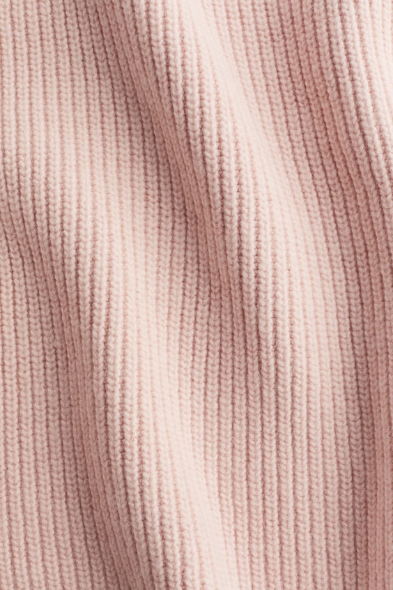 Women's Light pink Rib-knit Turtleneck Sweater | H&M CA