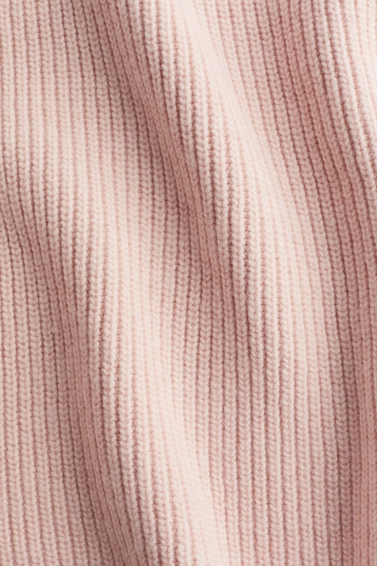 Women's Light pink Rib-knit Turtleneck Sweater | H&M CA