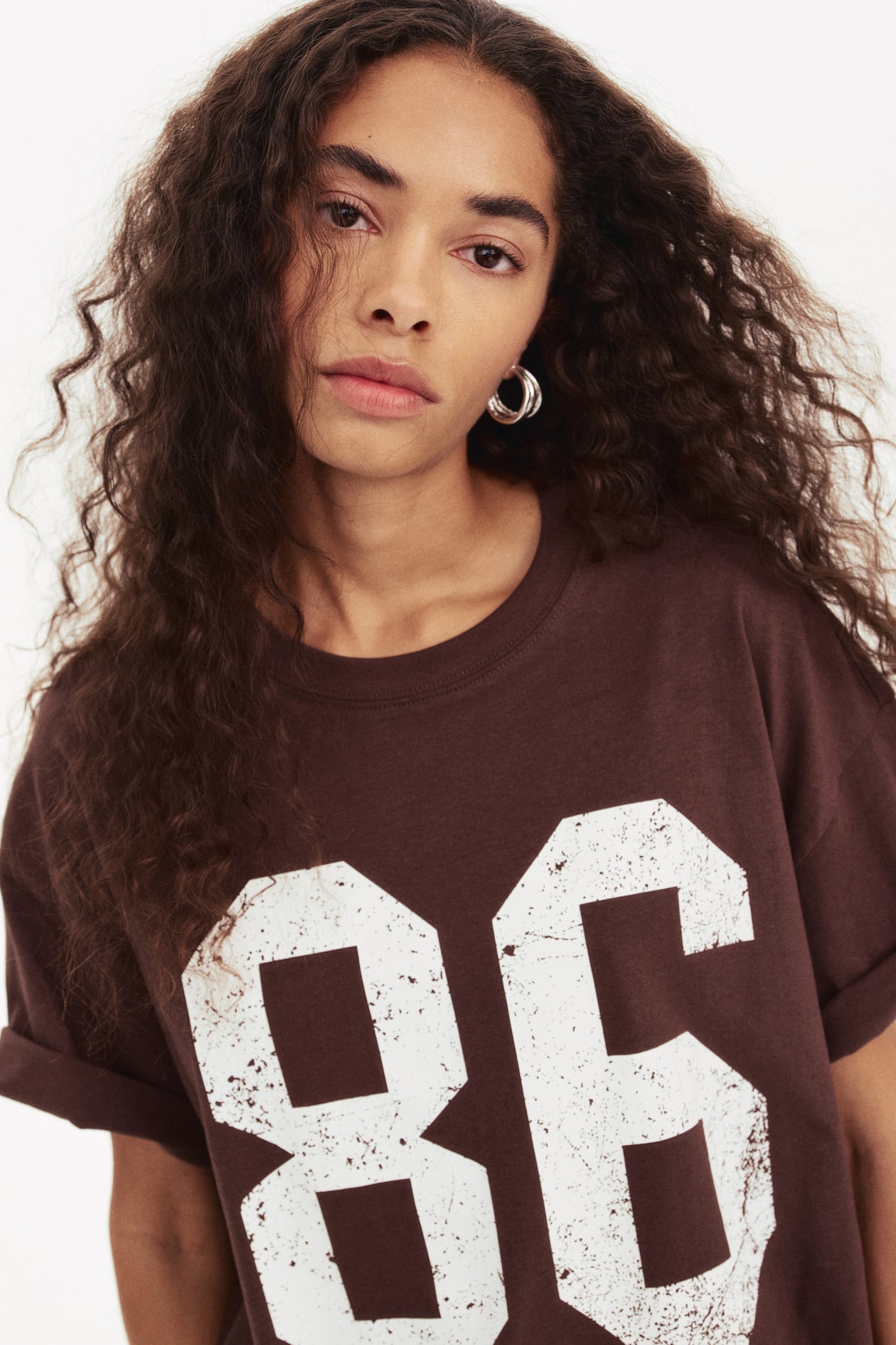 T-shirt oversize imprimé - Marron/86 - FEMME | H&M CH