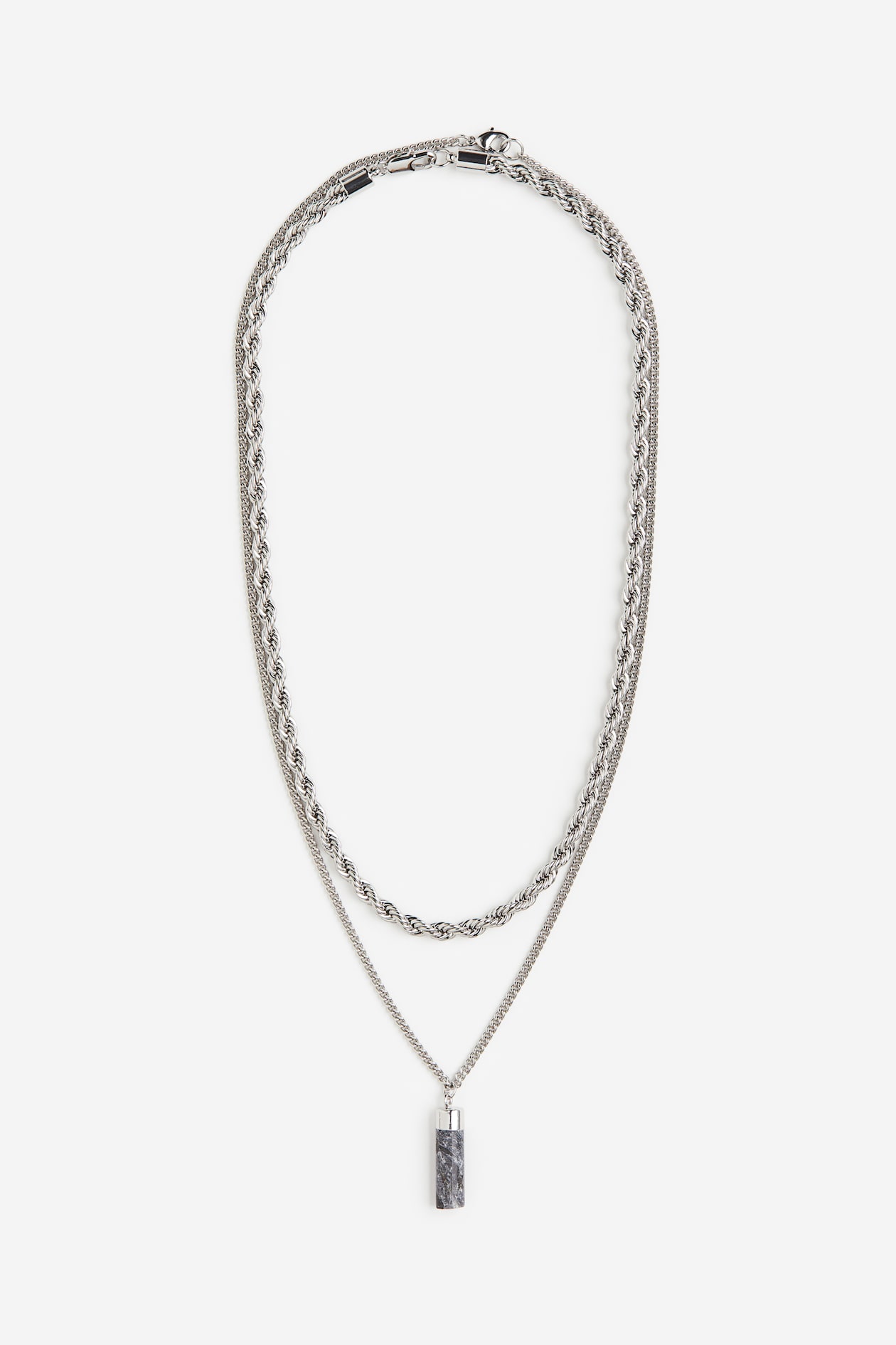 Men’s Silver-colored/gray 2-pack Necklaces | H&M CA