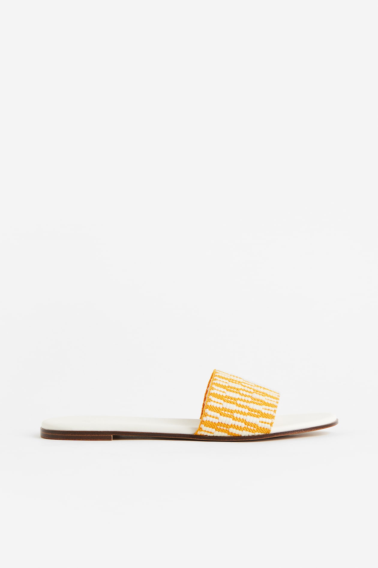 Women's Yellow/Patterned Jacquard-weave slides | H&M IN