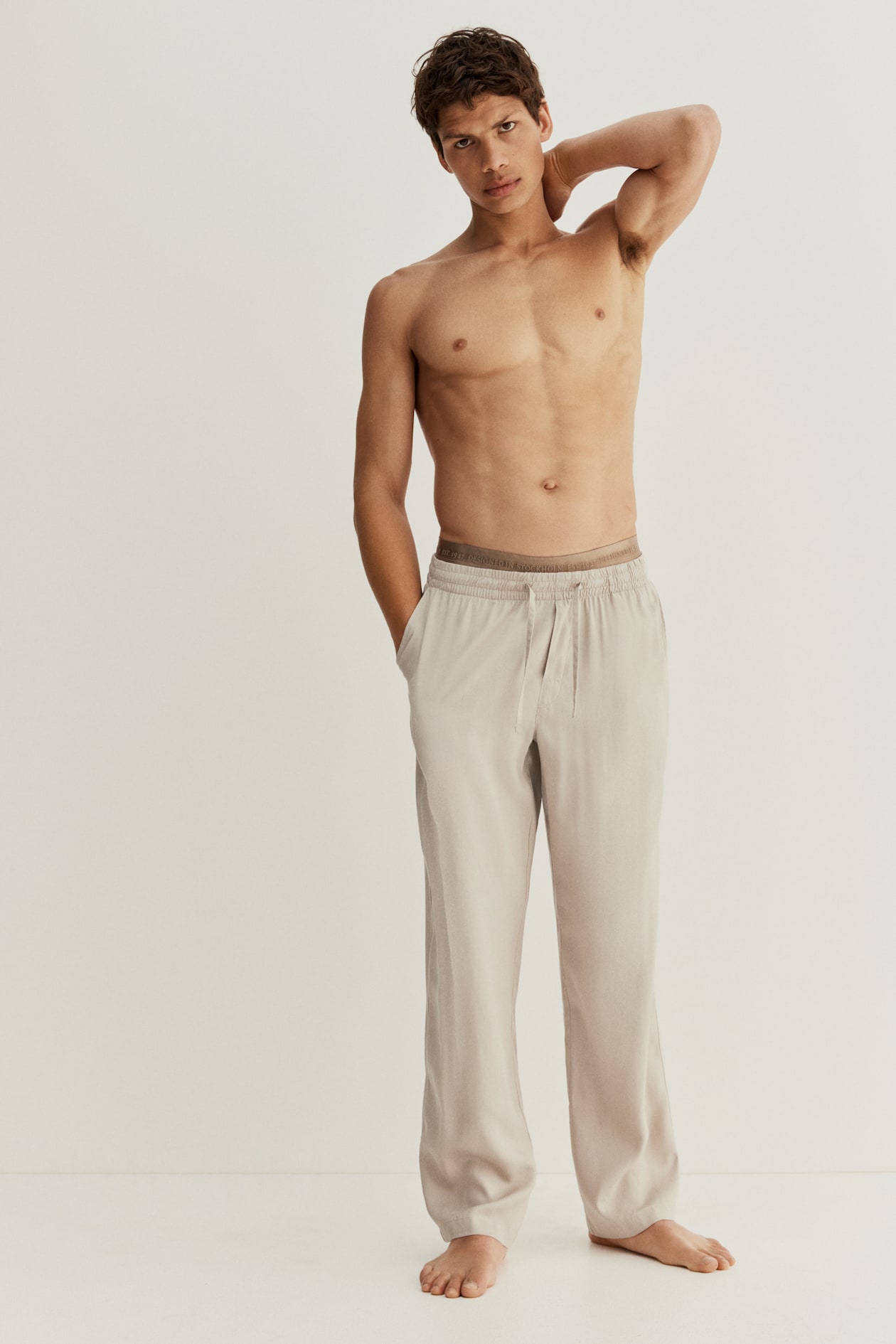 Relaxed-Fit Lyocell Pants - Beige - Men | H&M US