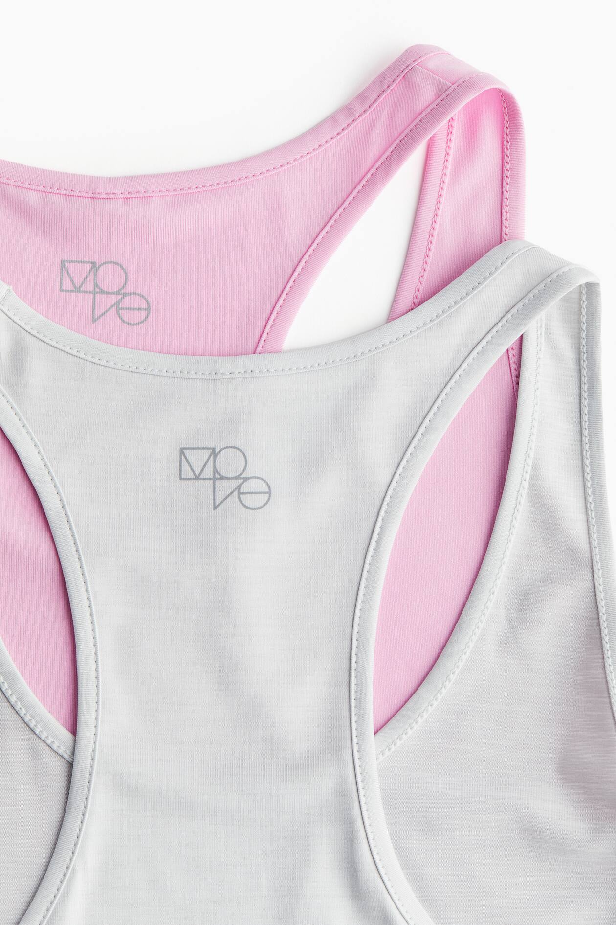 2-Pack Sports Tank Tops with DryMove™ - Light pink/light gray - Ladies ...