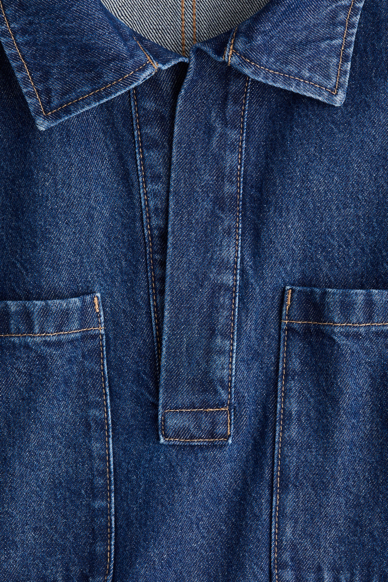 Women's Dark denim blue Oversized Pullover Denim Shirt | H&M CA