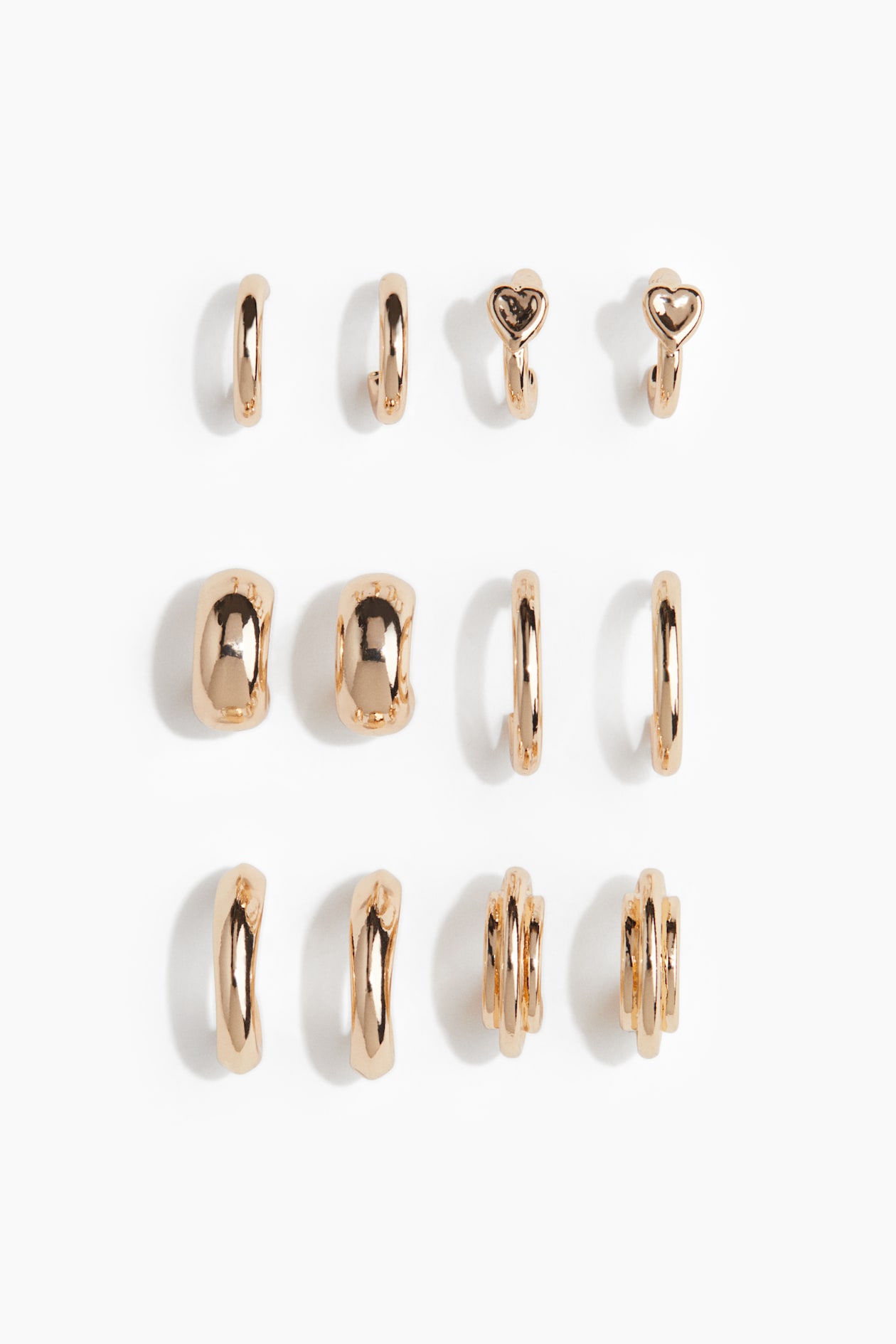 Kolczyki kółka 6 par - Gold-coloured - ONA | H&M PL