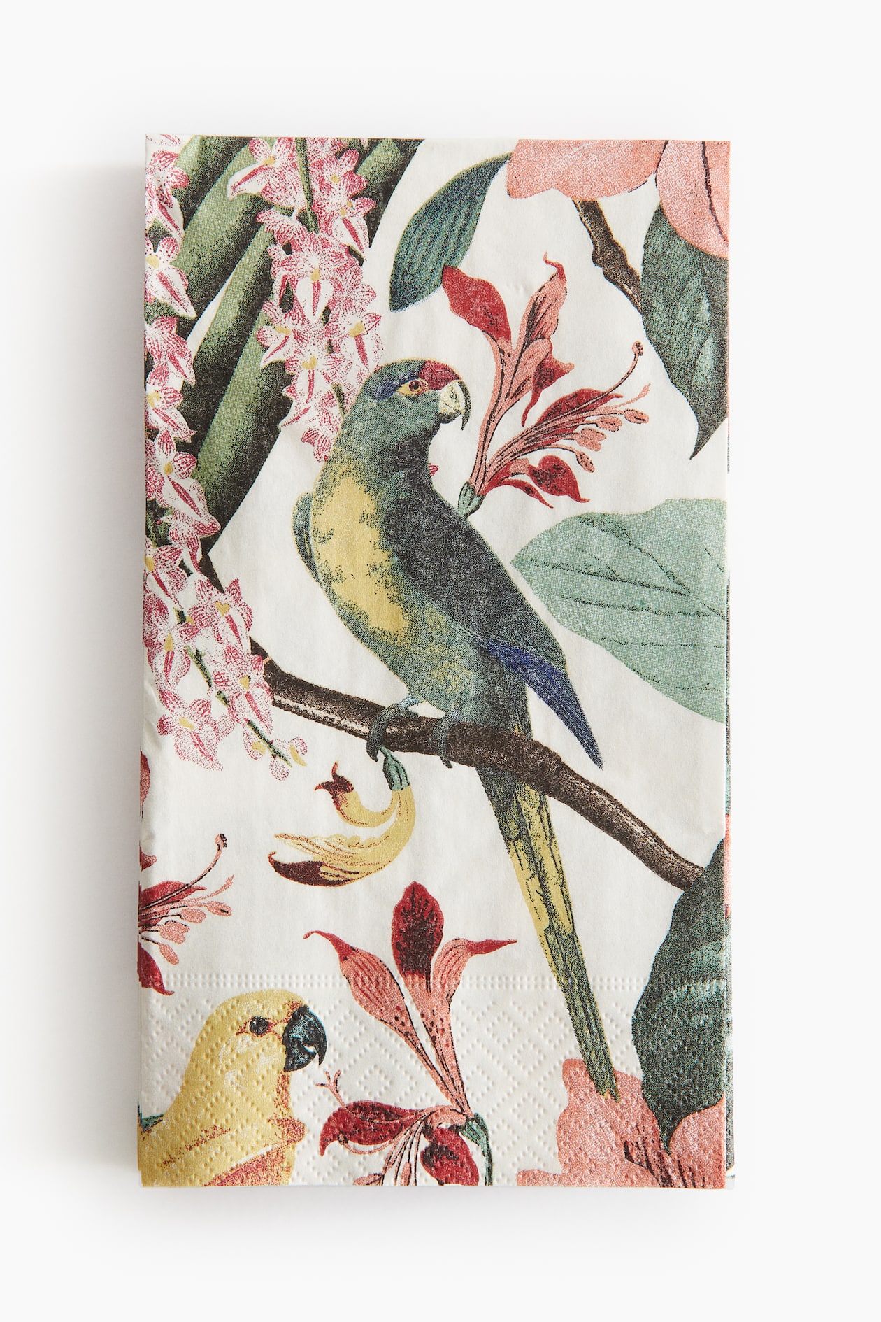 Set van 15 papieren servetten - Wit/bloemen - HOME | H&M NL