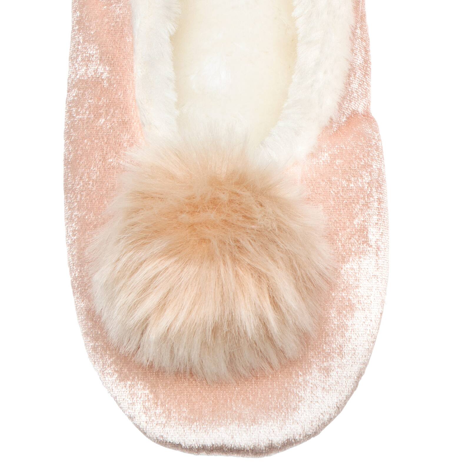 Women's Powder pink/Pompom Soft ballet pump slippers | H&M GB