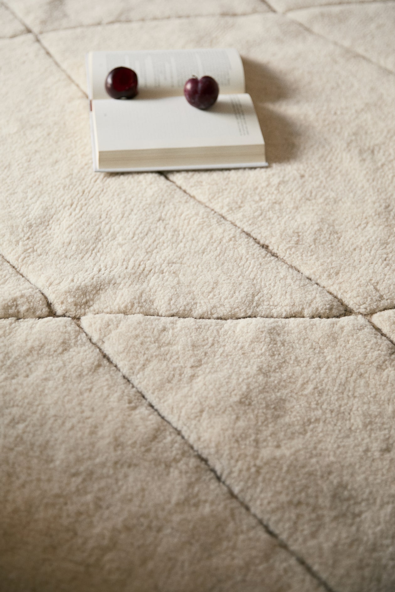 Tapijt van wolmix met franjes - Lichtbeige/dessin - HOME | H&M BE