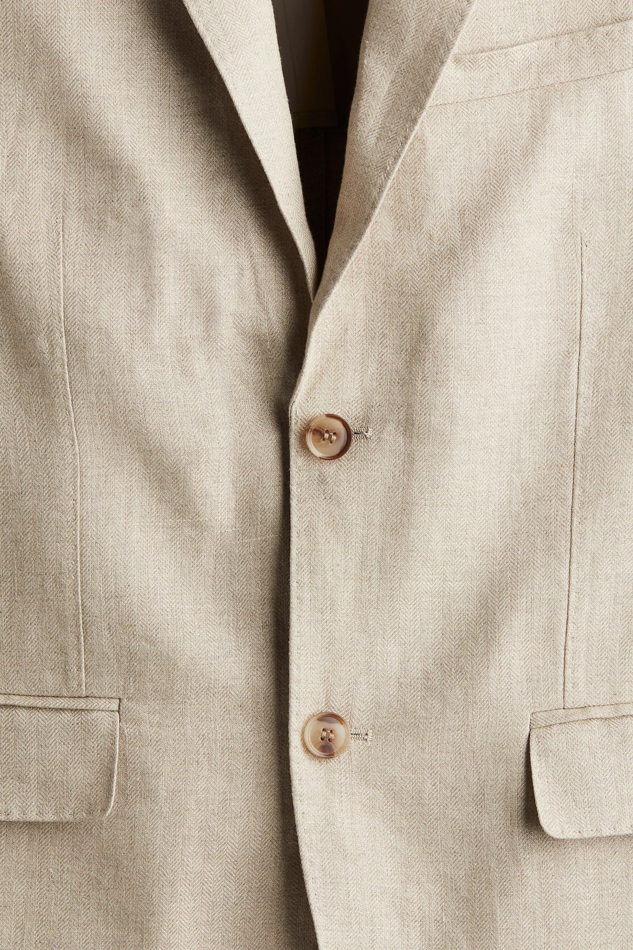 Men’s Light beige Slim Fit Linen Jacket | H&M CA