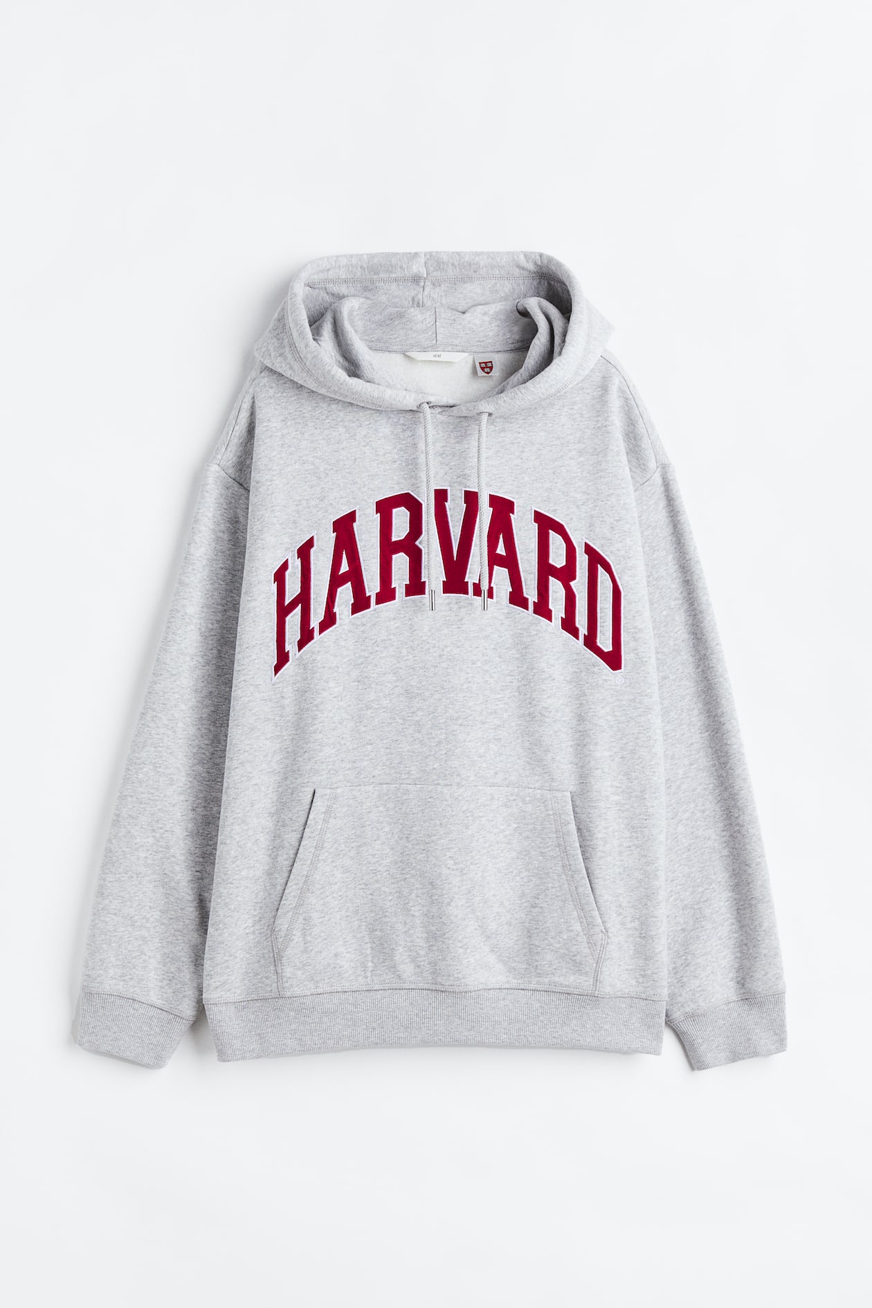 Women's Light grey marl/Harvard Motif-front hoodie | H&M GB