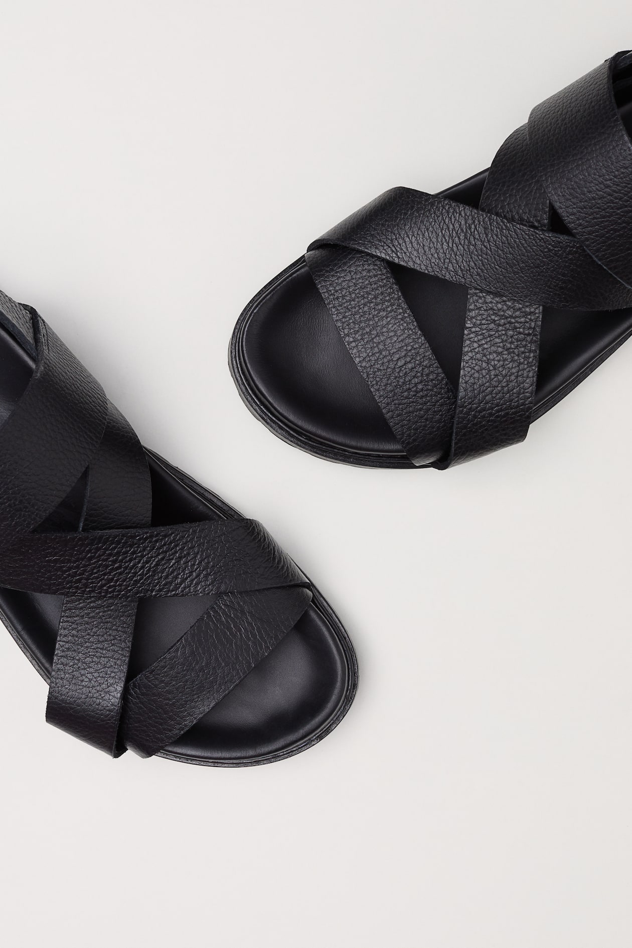 Leather Sandals - Black - Men | H&M US