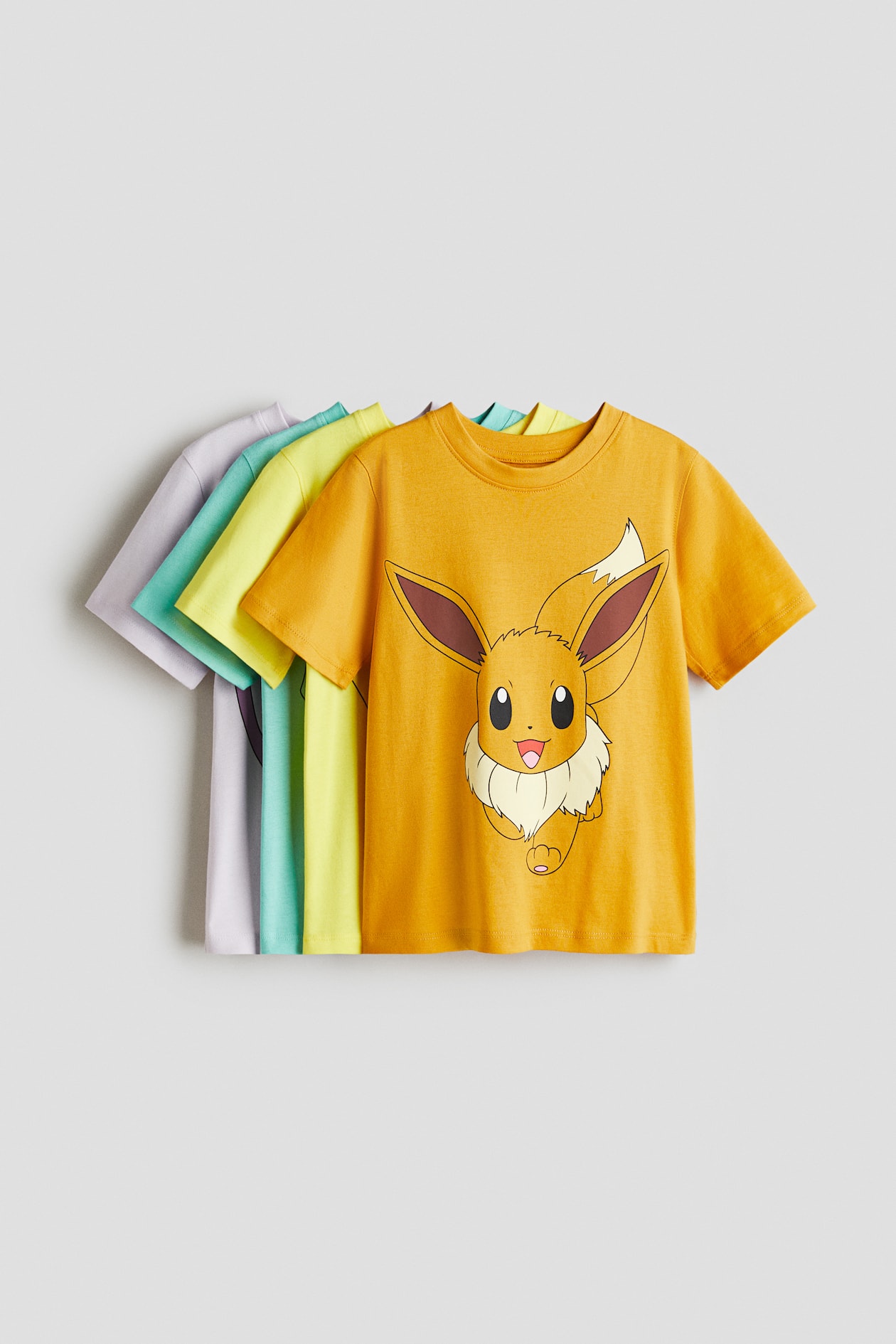 4-pack de playeras con diseño - Anaranjado/Pokémon - Kids | H&M MX