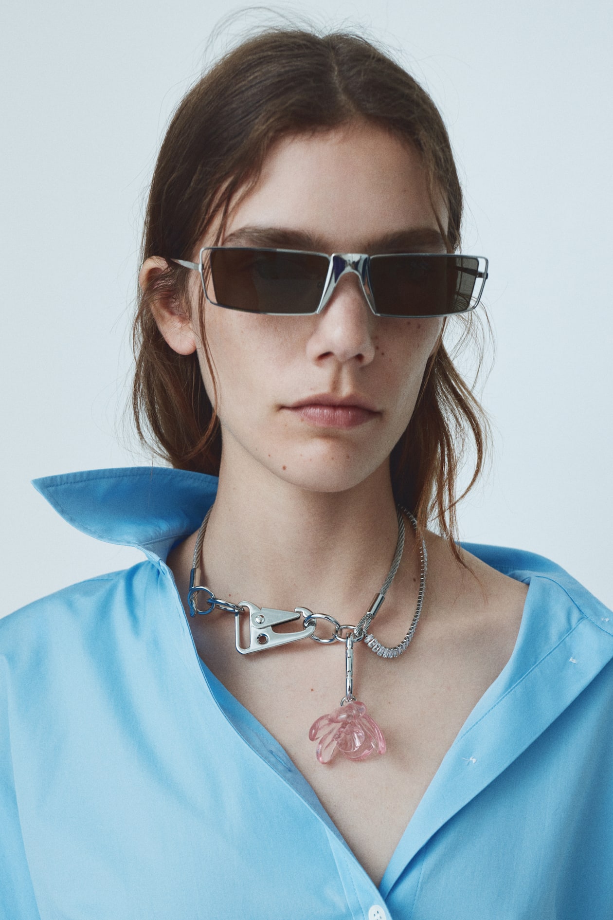 Halskæde af metal - Sølv/Lys rosa - DAME | H&M DK