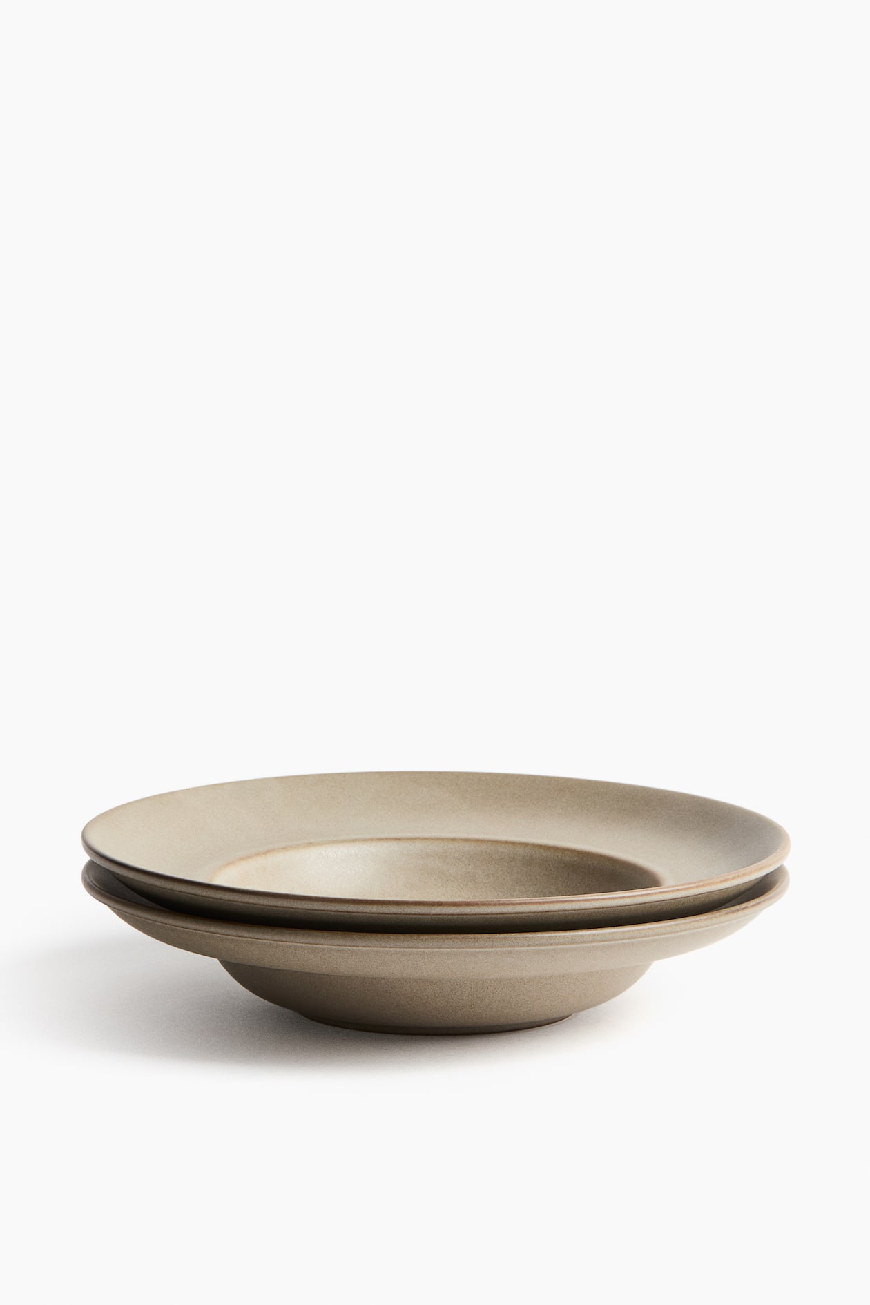 2-pack reactive-glaze deep plates - Beige - Home All | H&M IE