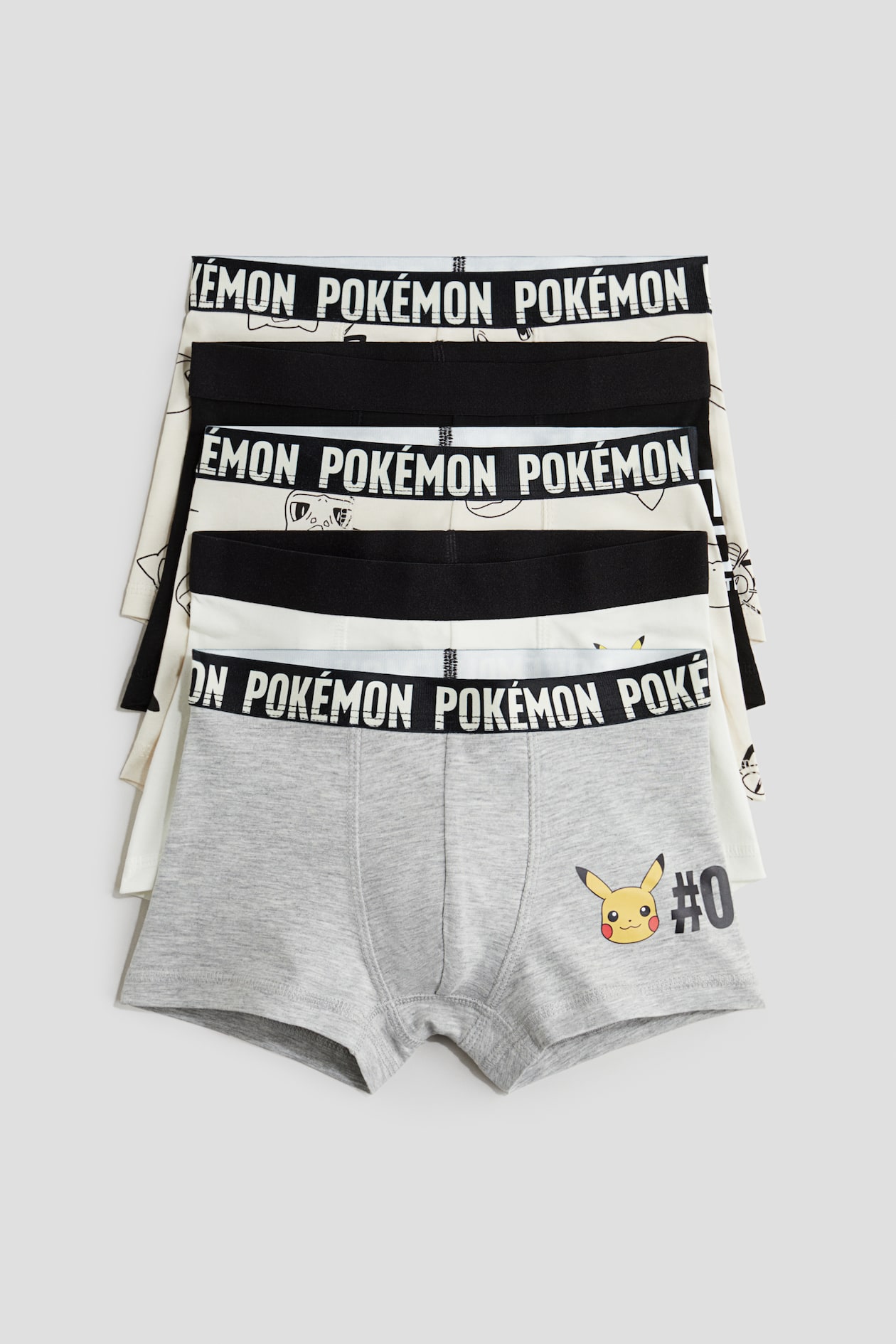Gray melange/Pokémon 5-pack Boxer Briefs for kids | H&M US