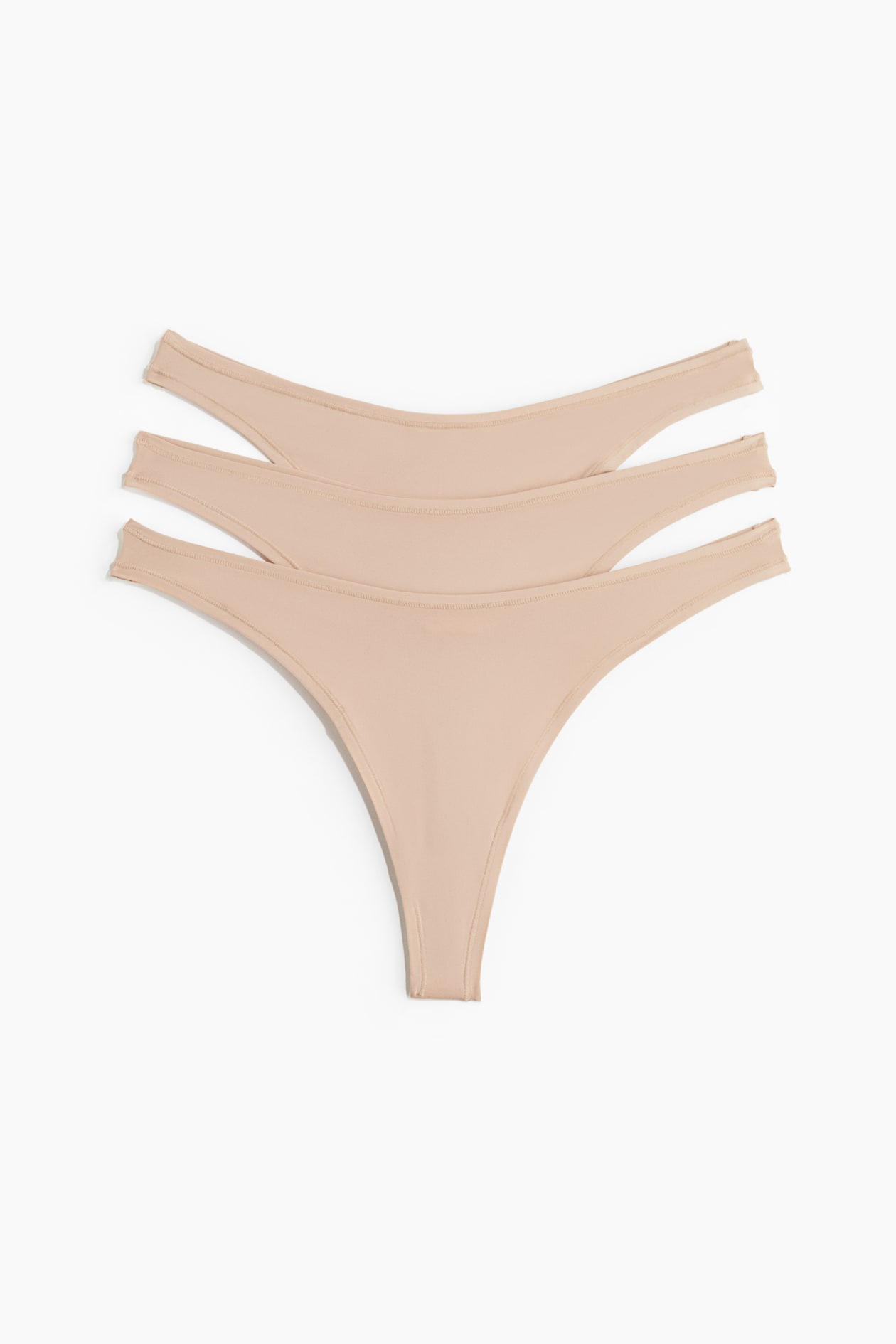 3-pack Microfiber Thong Briefs - Beige - Ladies | H&M US