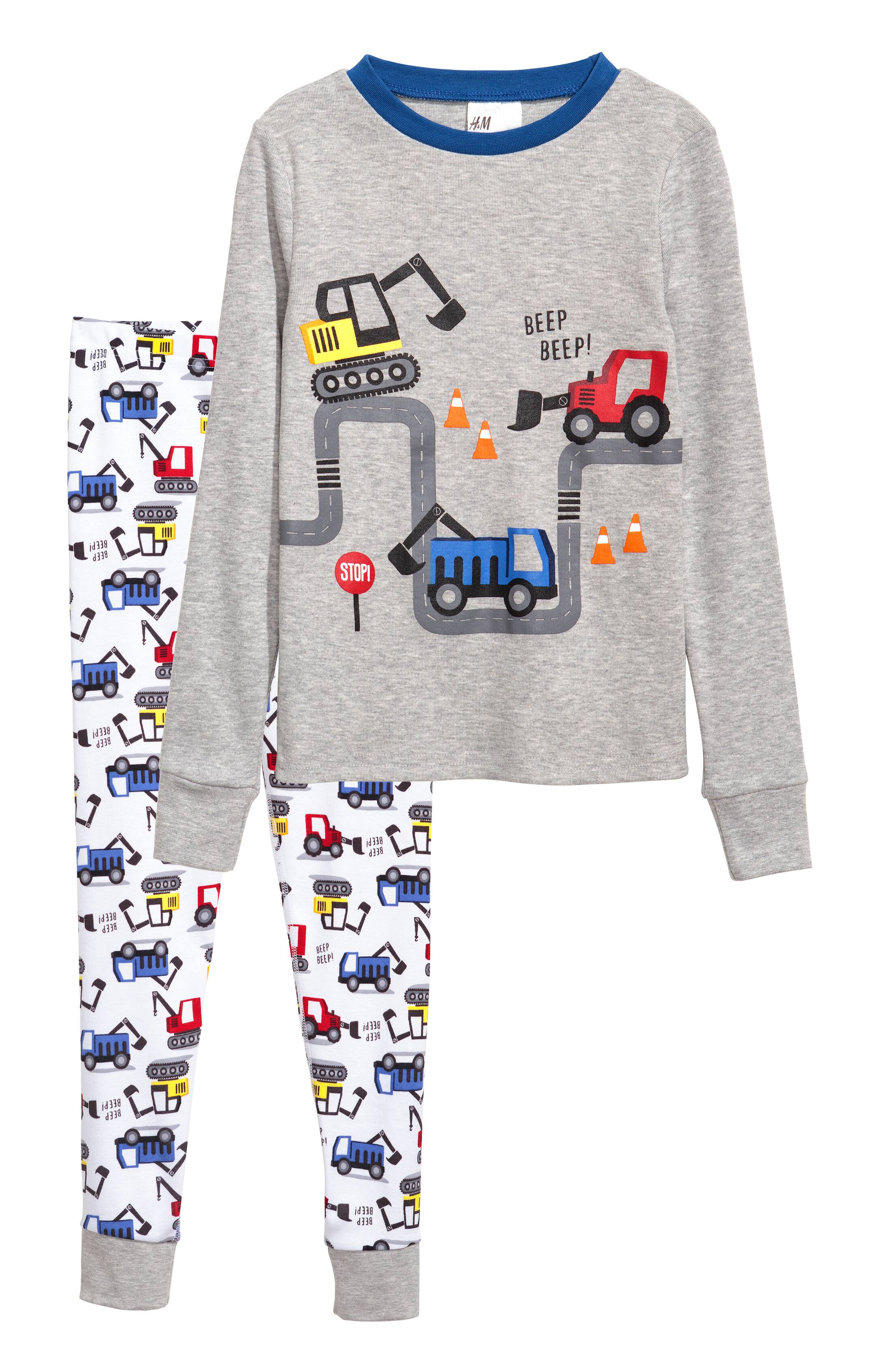 - Jersey Pajamas - Gray/backhoe - Kids | H&M CA