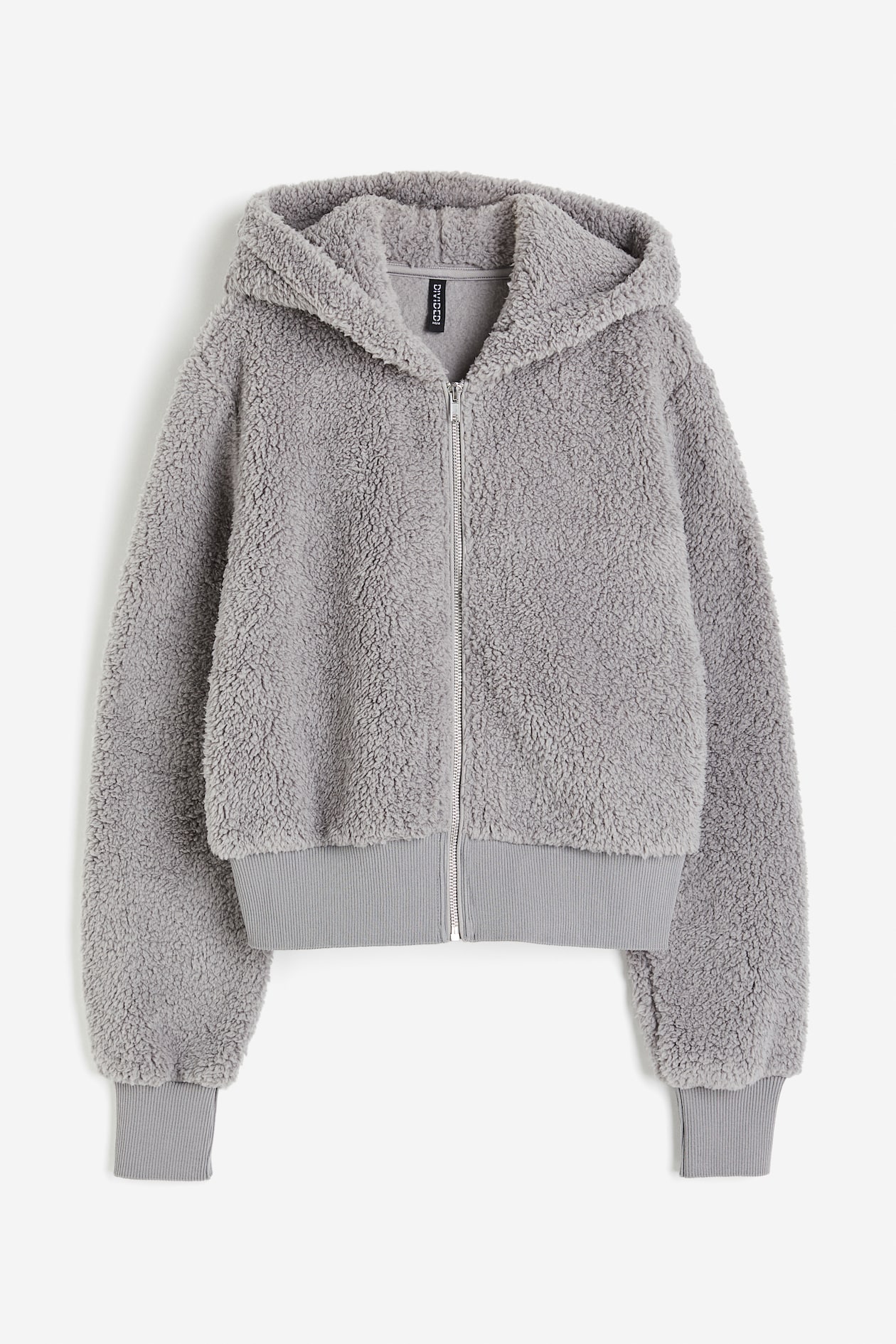 Teddy zip-through hoodie - Grey - Ladies | H&M SG