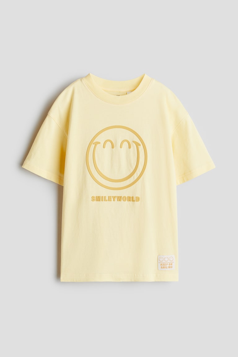Yellow/SmileyWorld® Oversized Printed T-Shirt for kids | H&M US