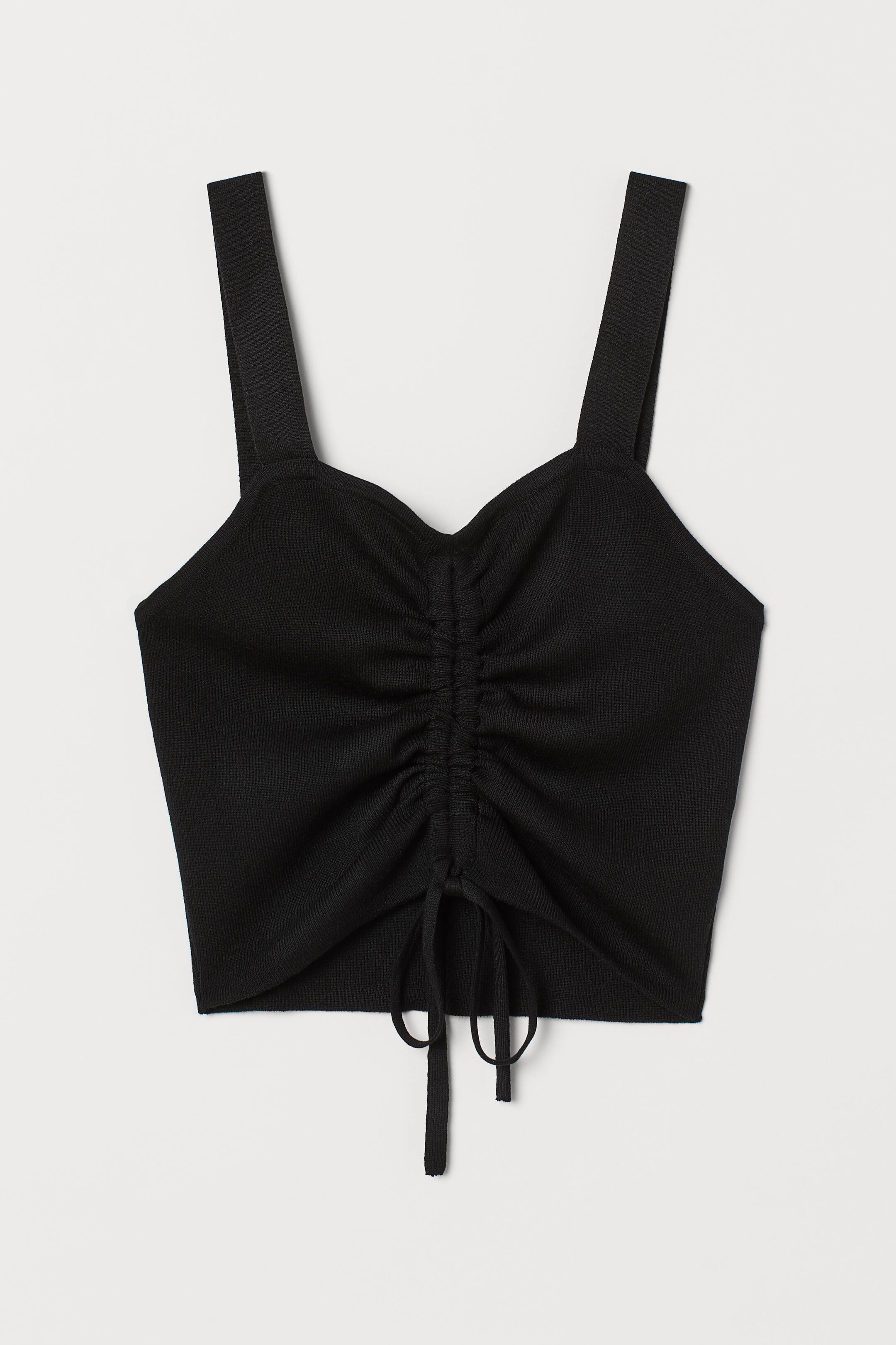 Drawstring top - Black - Ladies | H&M GB