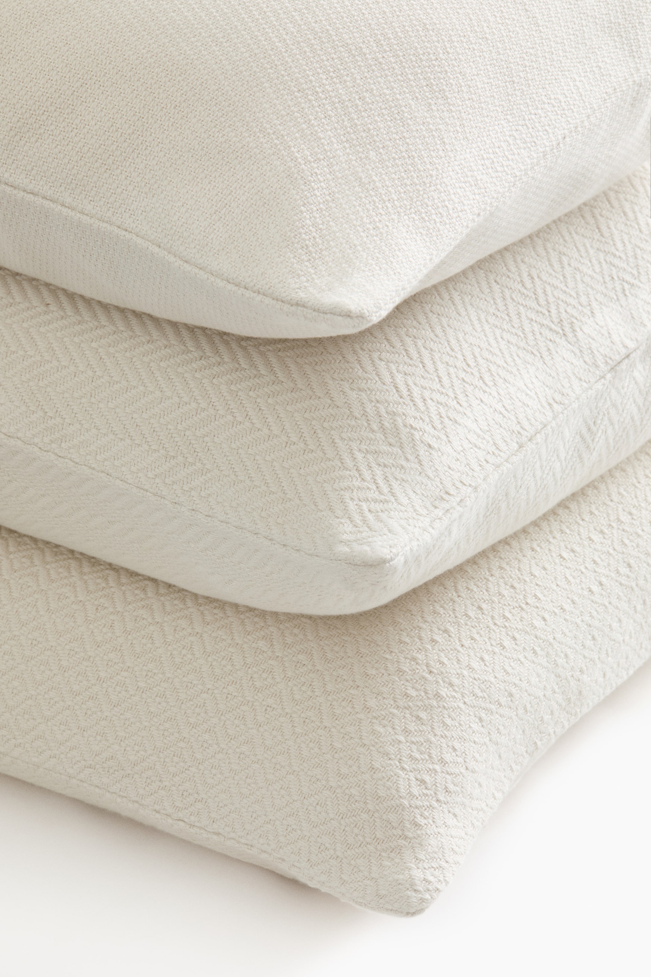 Set van 3 kussenhoezen met structuur - Wit - HOME | H&M BE