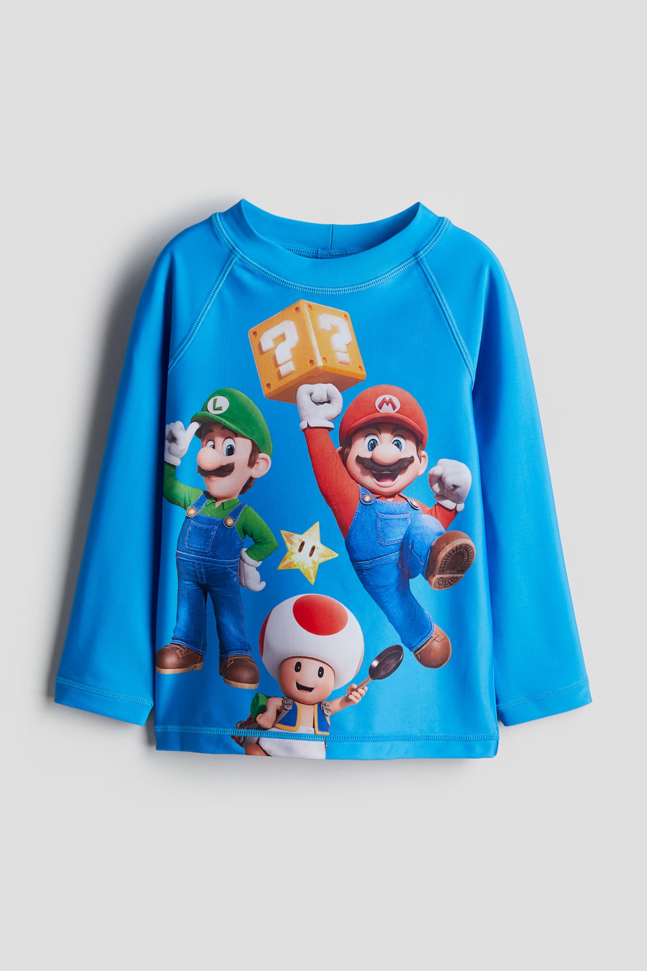 Bright blue/Super Mario UPF 50 swim top for kids | H&M GB