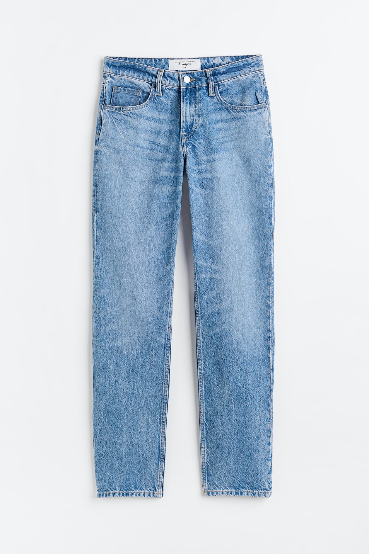 Women's Denim blue Straight Regular Jeans | H&M GB