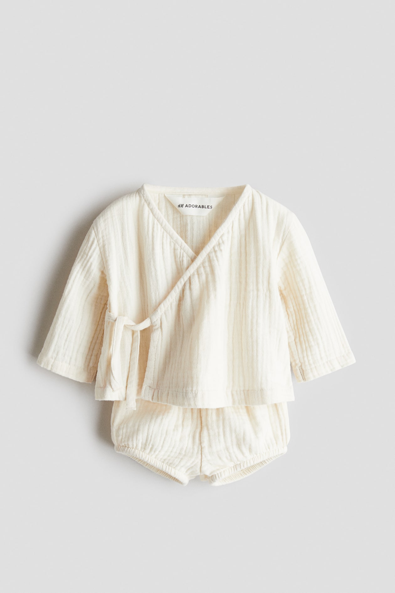 2-Piece Cotton Muslin Set - Cream - Kids | H&M US