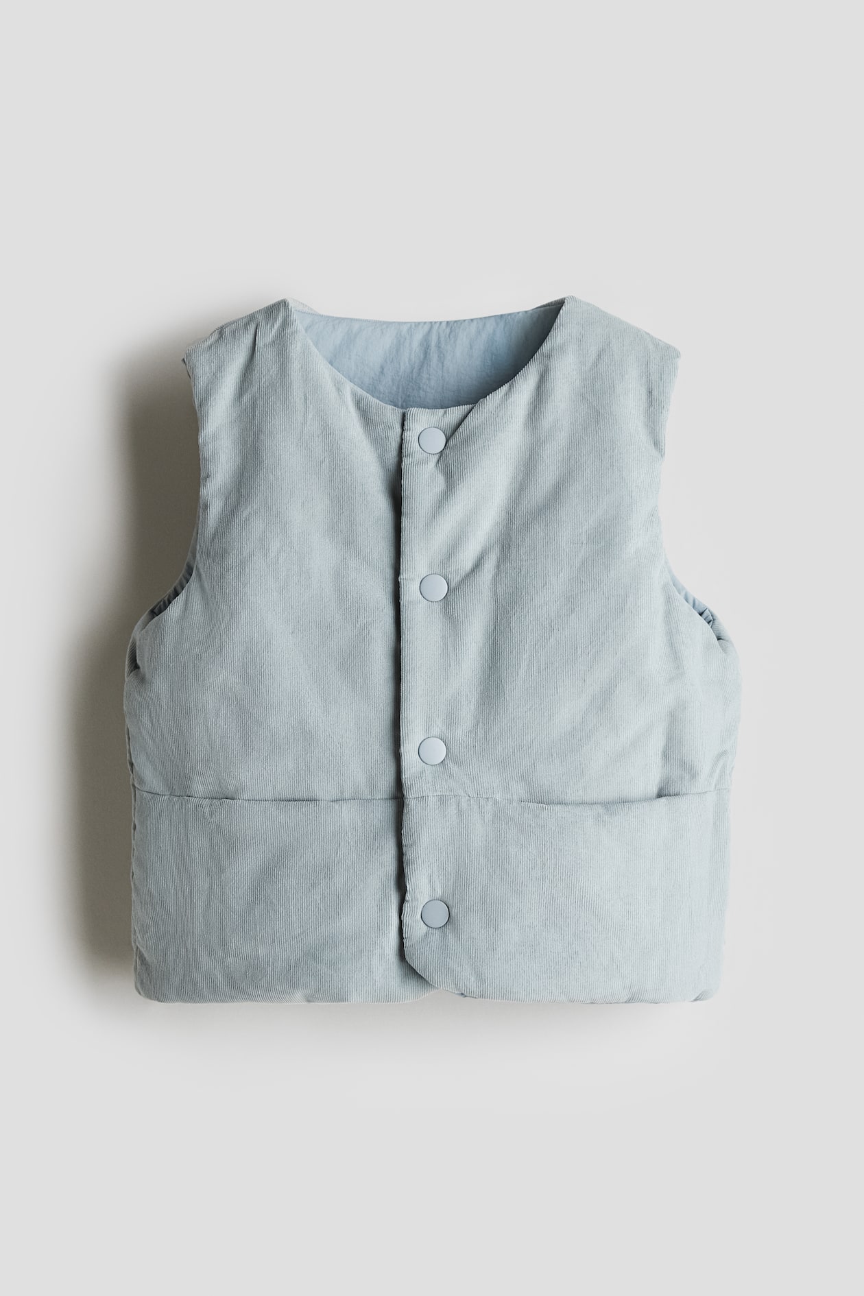 Light dusty blue Reversible Corduroy Vest for kids | H&M US