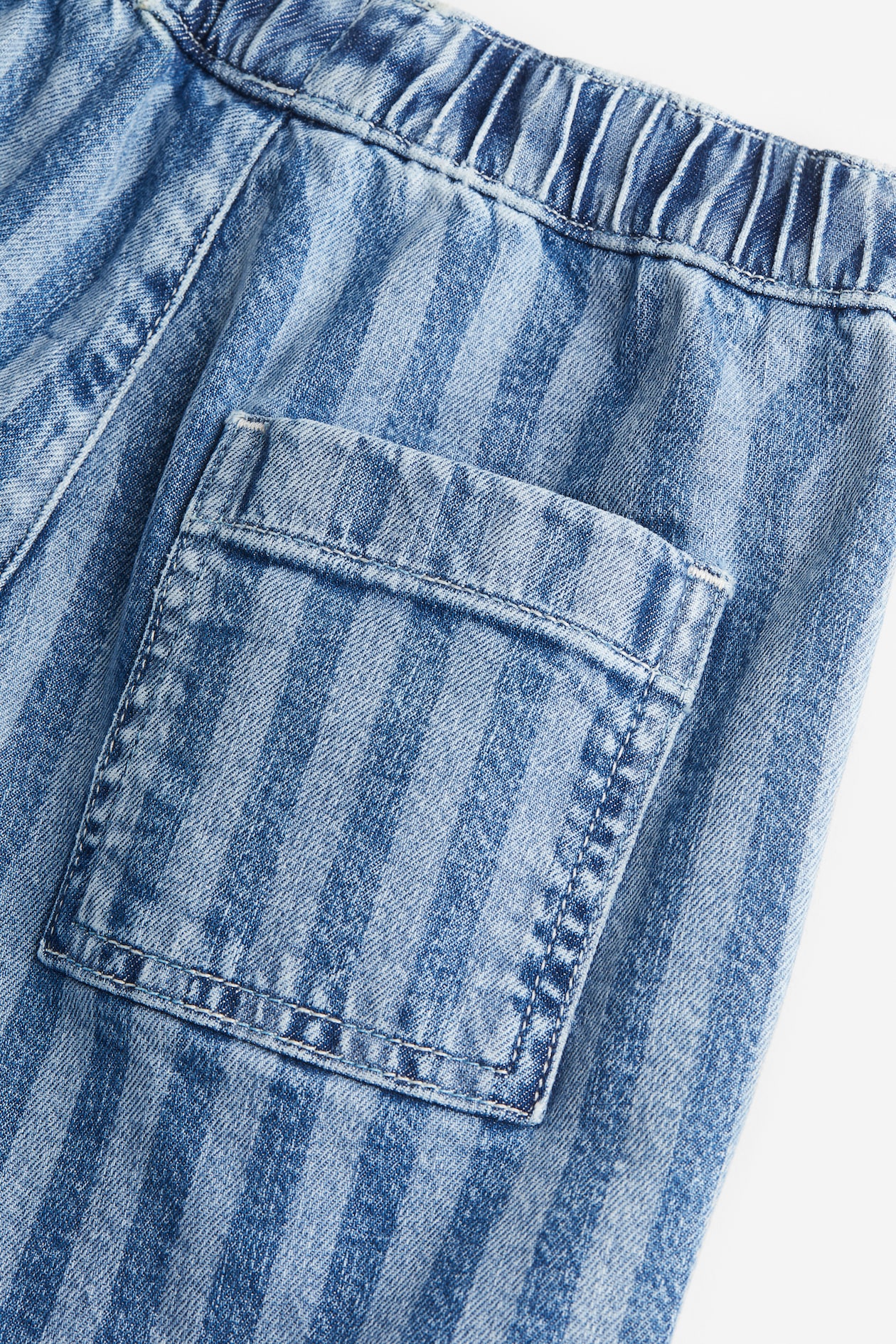 Denim Shorts - Denim blue/striped - Kids | H&M US