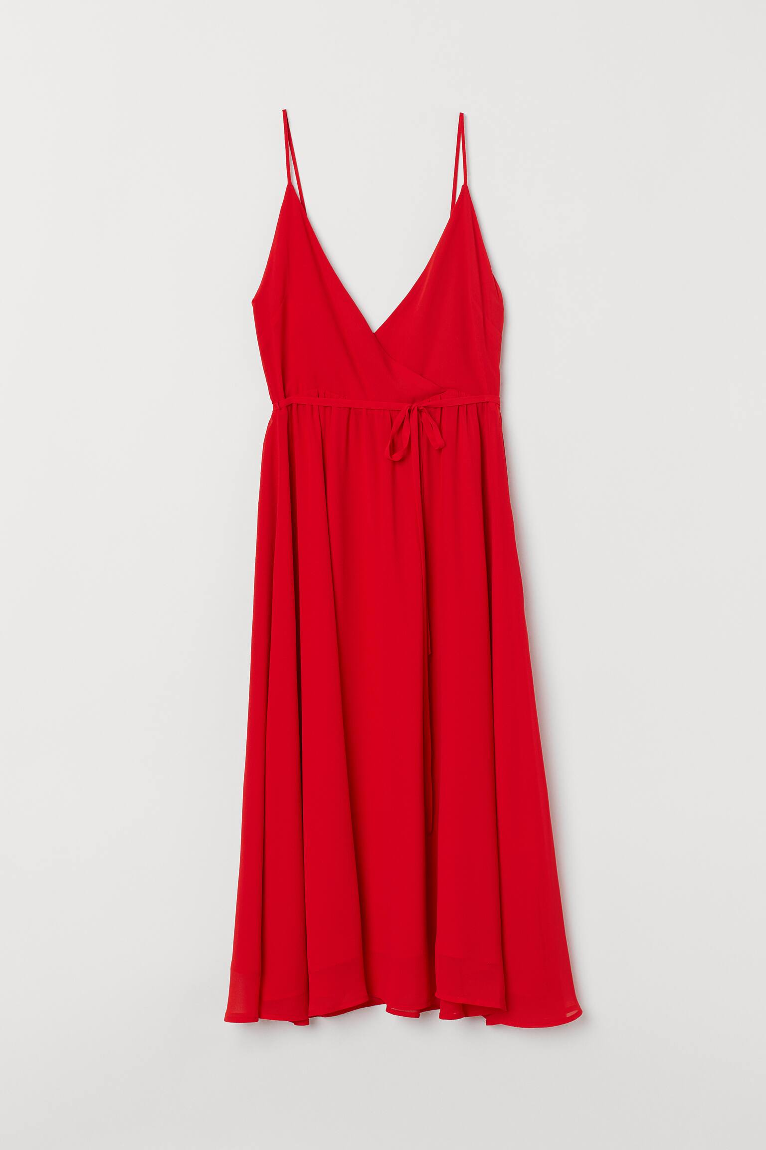 V-neck Dress - Red - Ladies | H&M US