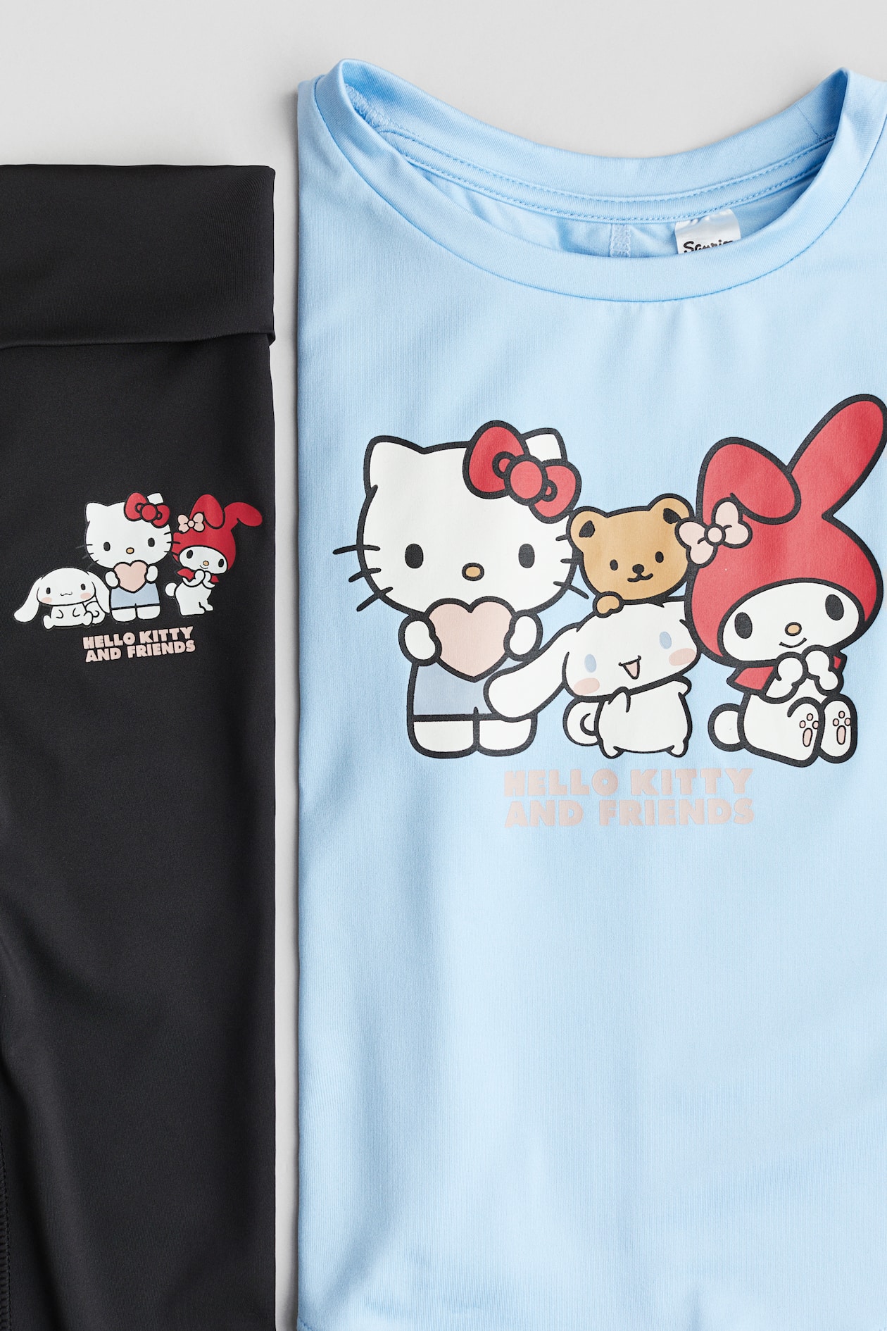 2-piece printed sports set - Light blue/Sanrio - Kids | H&M GB