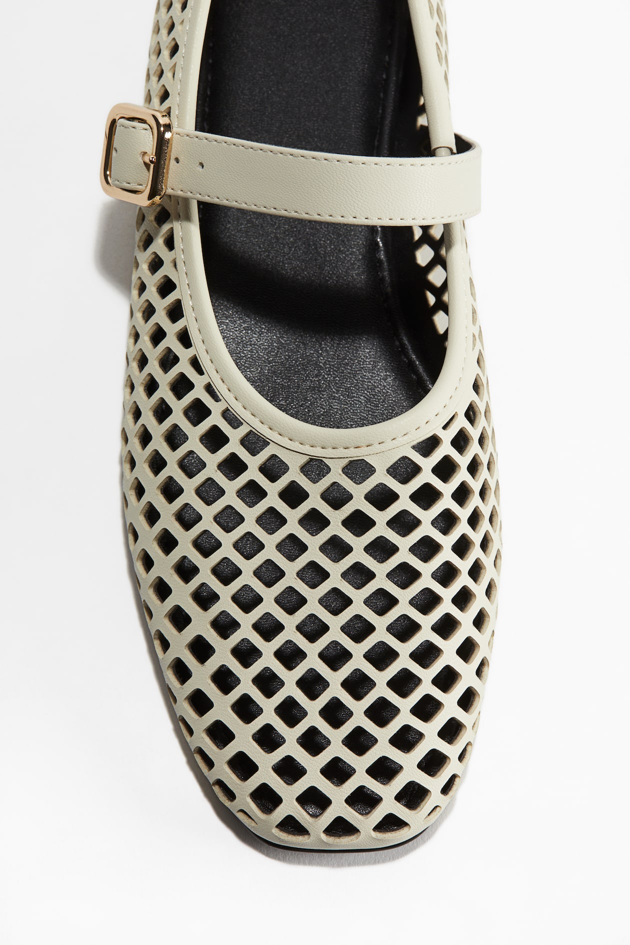 Perforated Mary Jane Ballet Flats - Light beige - Ladies | H&M US