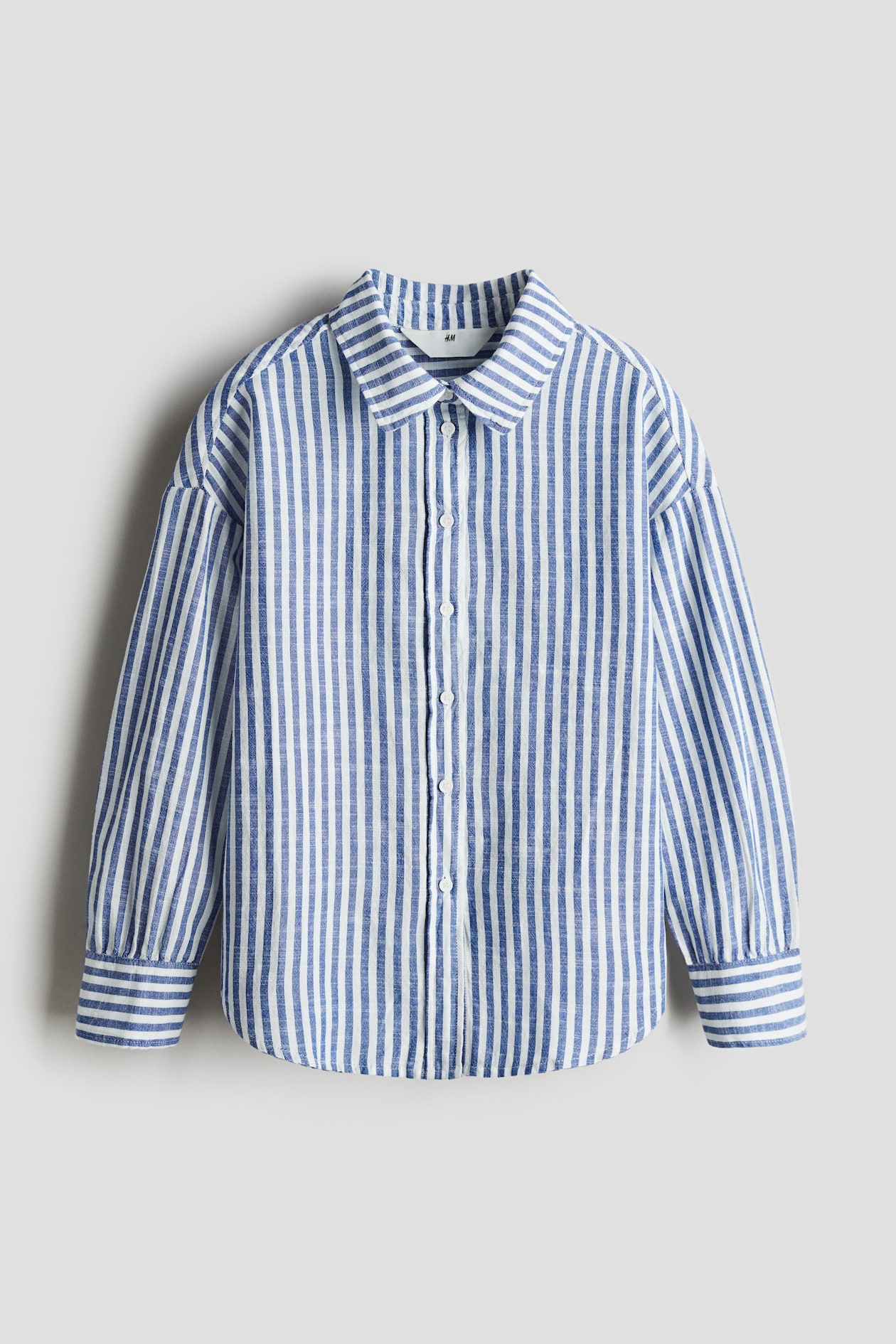 Blue/White striped Cotton shirt for kids | H&M GB