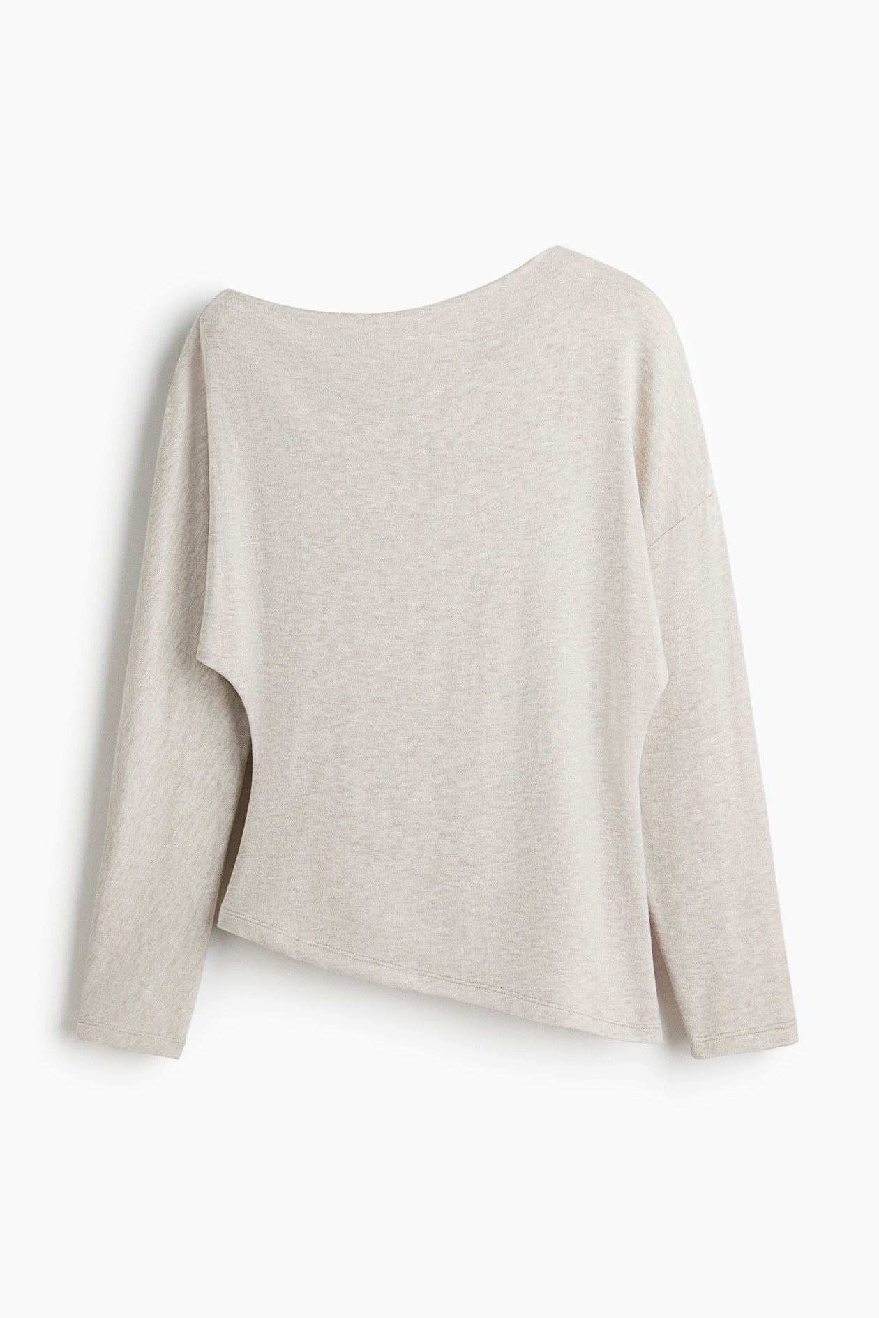 Women's Light beige marl Asymmetric jersey top | H&M GB