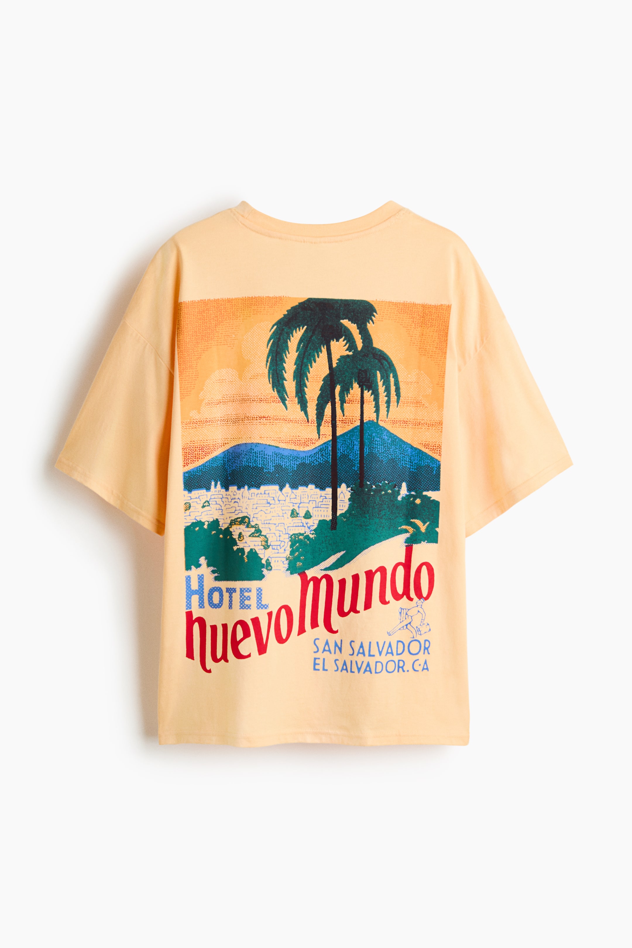 Women's Yellow/Hotel Nuevo Mundo Oversized Printed T-Shirt | H&M CA