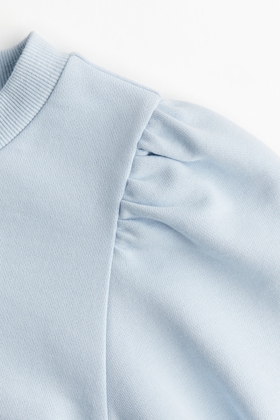 Puff-Sleeved Top - Light blue - Ladies | H&M US