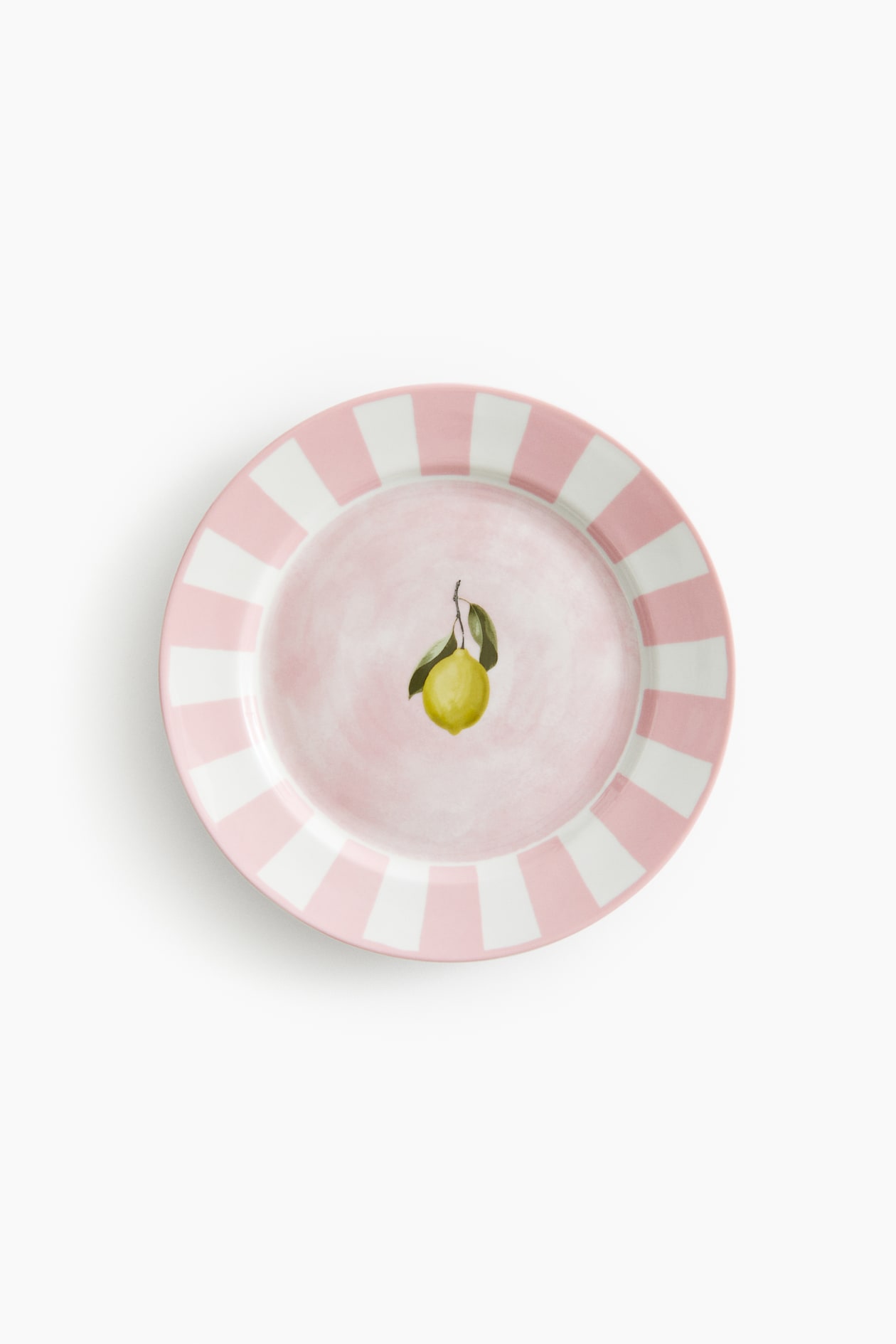 Pink/lemon Medium-Sized Porcelain Plate with Motif at H&M Home | H&M CA