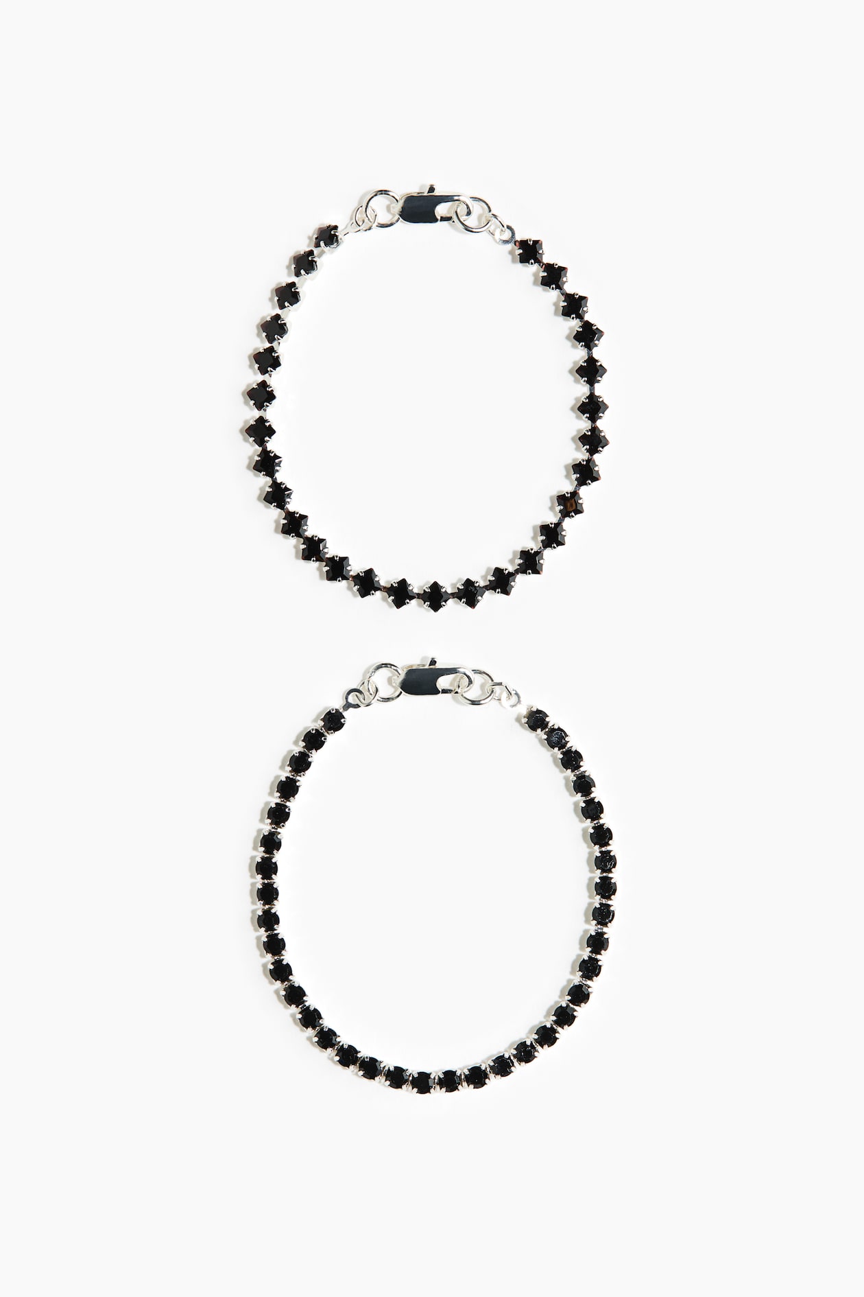 Men’s Black/Silver-coloured 2-pack bracelets | H&M IN