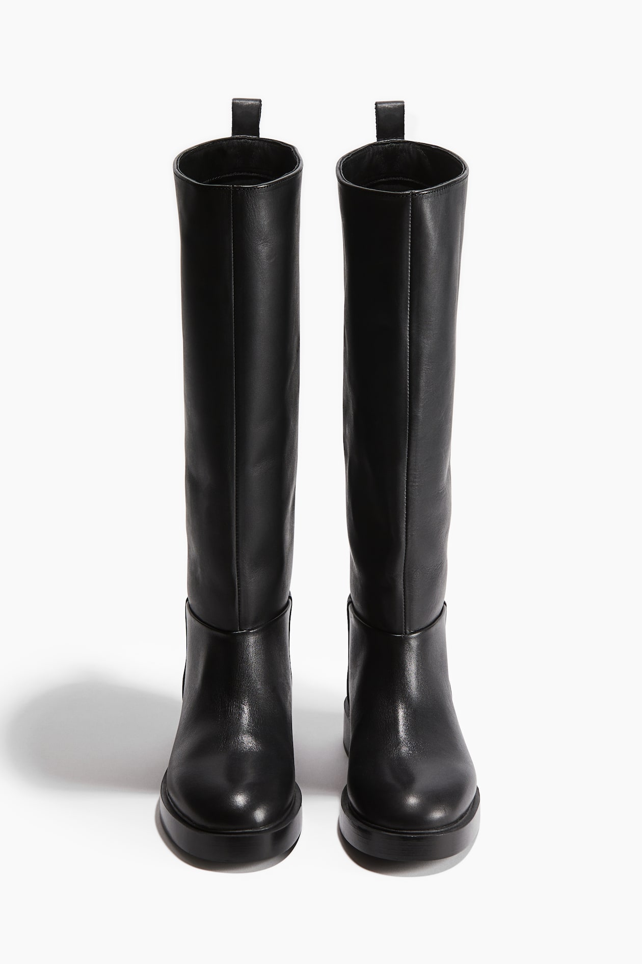 Botas de piel a la rodilla - Negro - Ladies | H&M MX