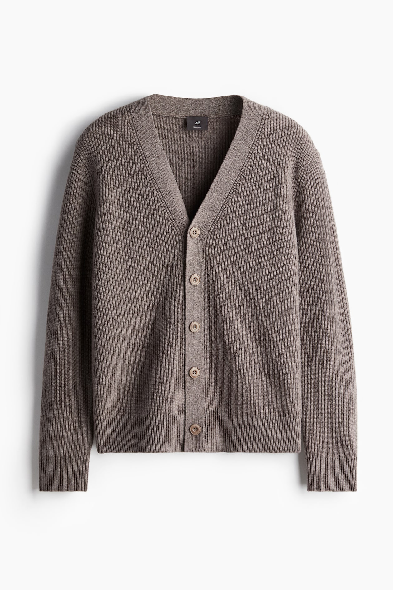 Regular Fit Wool Cardigan - Taupe - Men | H&M US