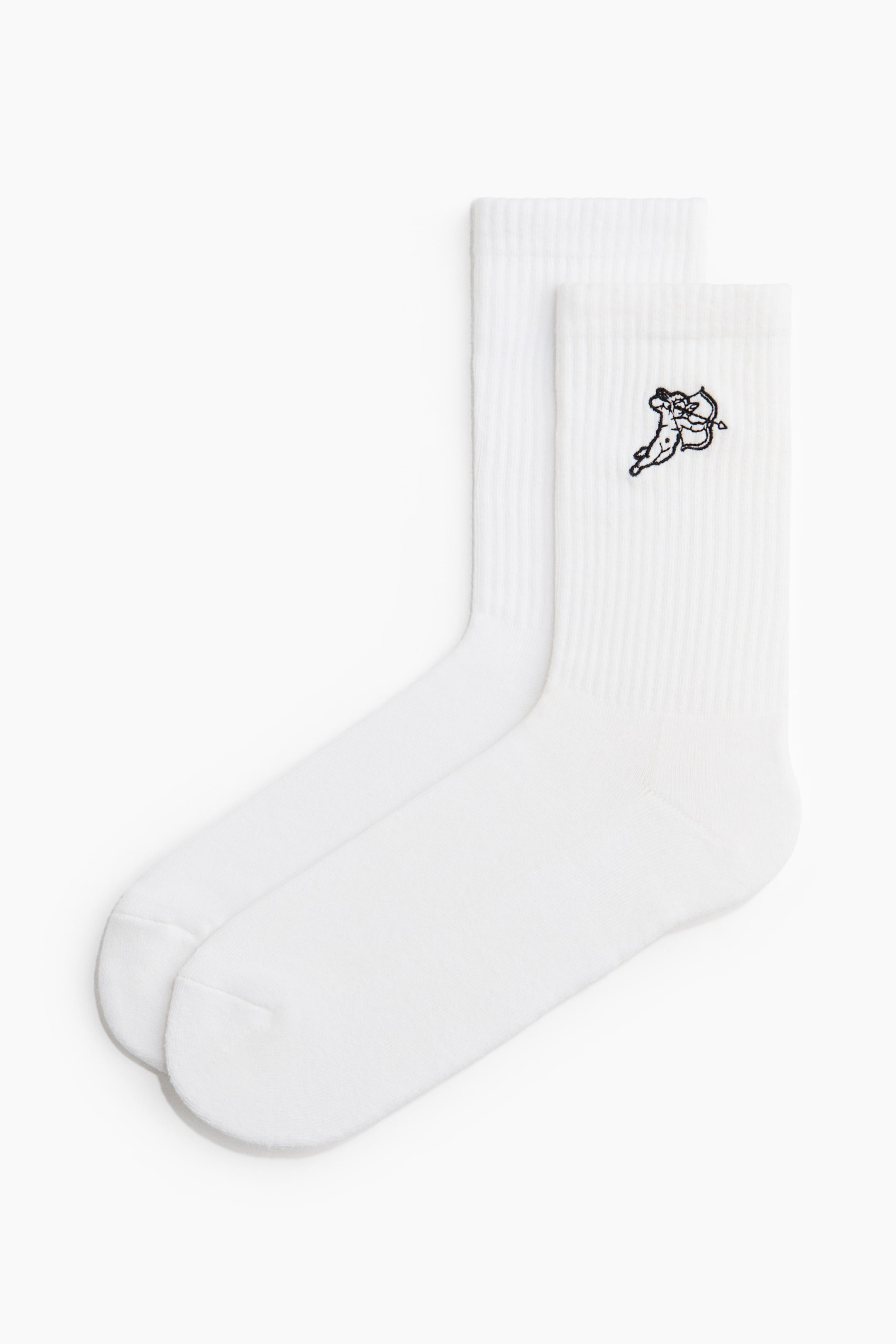 Men’s White/Just Love 3-Pack Socks with Motif | H&M CA
