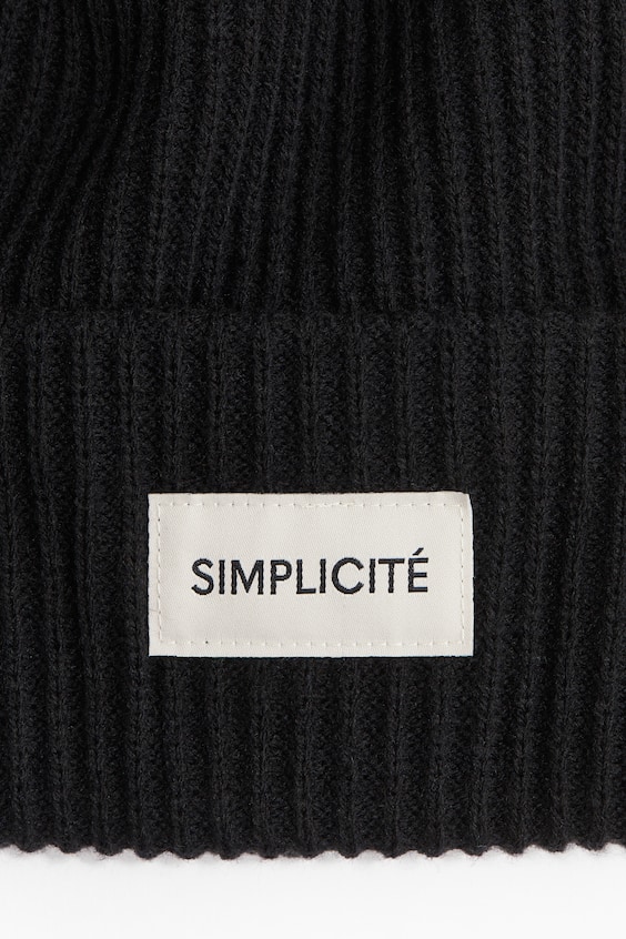 Knitted hat - Black/Simplicité - Ladies | H&M GB