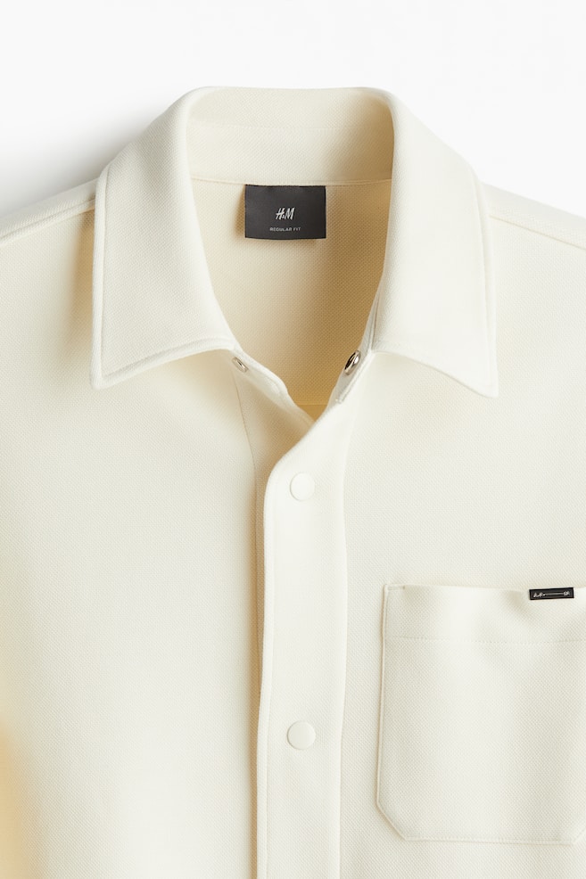 Regular Fit Shacket - Cream - Men | H&M GB