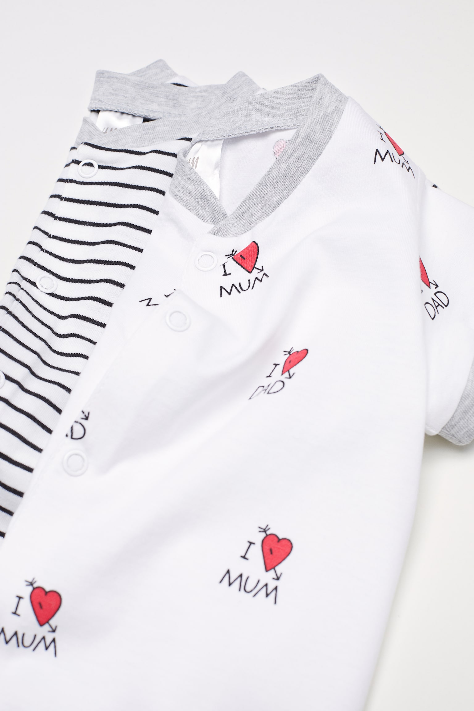 2-pack all-in-one pyjamas - White/Hearts - Kids | H&M GB