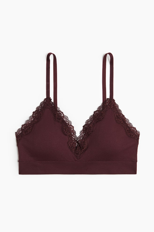 Soutien-gorge Seamless souple et paddé - Weinrot - DAMEN | H&M CH