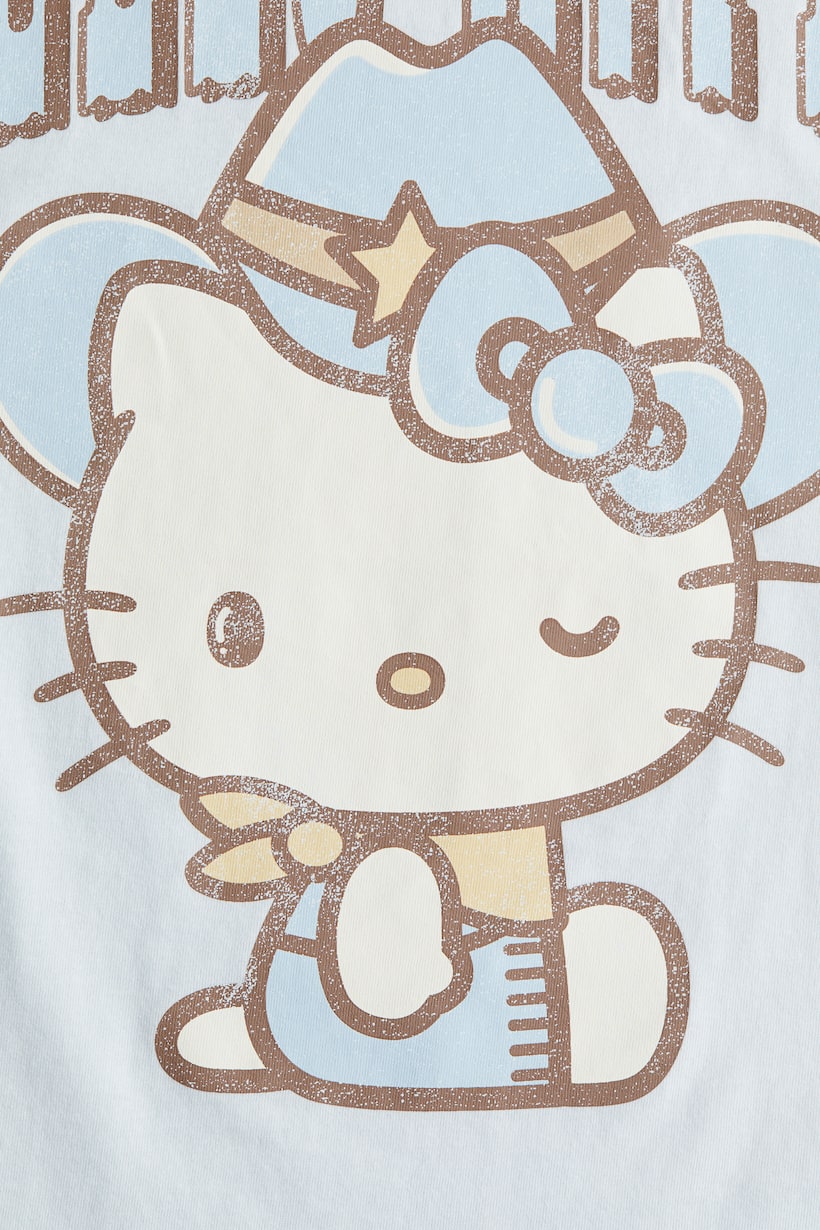 Light blue/Hello Kitty Printed Cotton T-Shirt for kids | H&M US