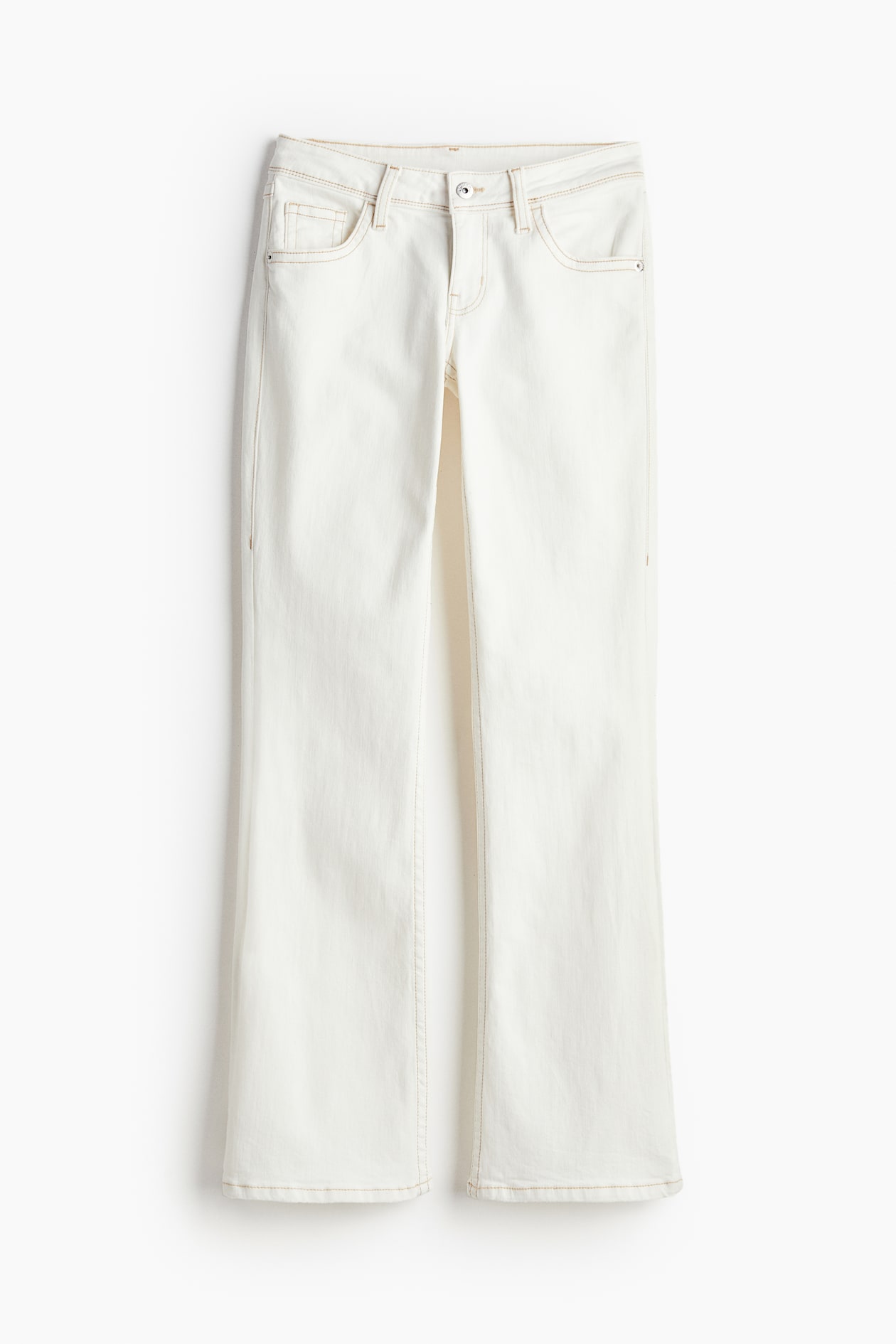 Women's Cream Flared Low Jeans | H&M GB
