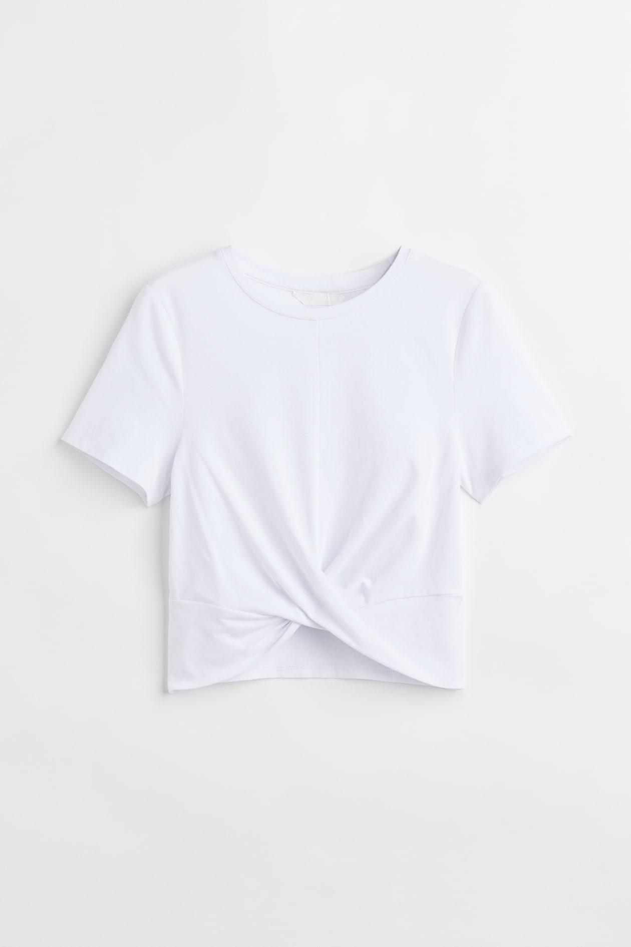 Twist-detail top - White - Ladies | H&M SG