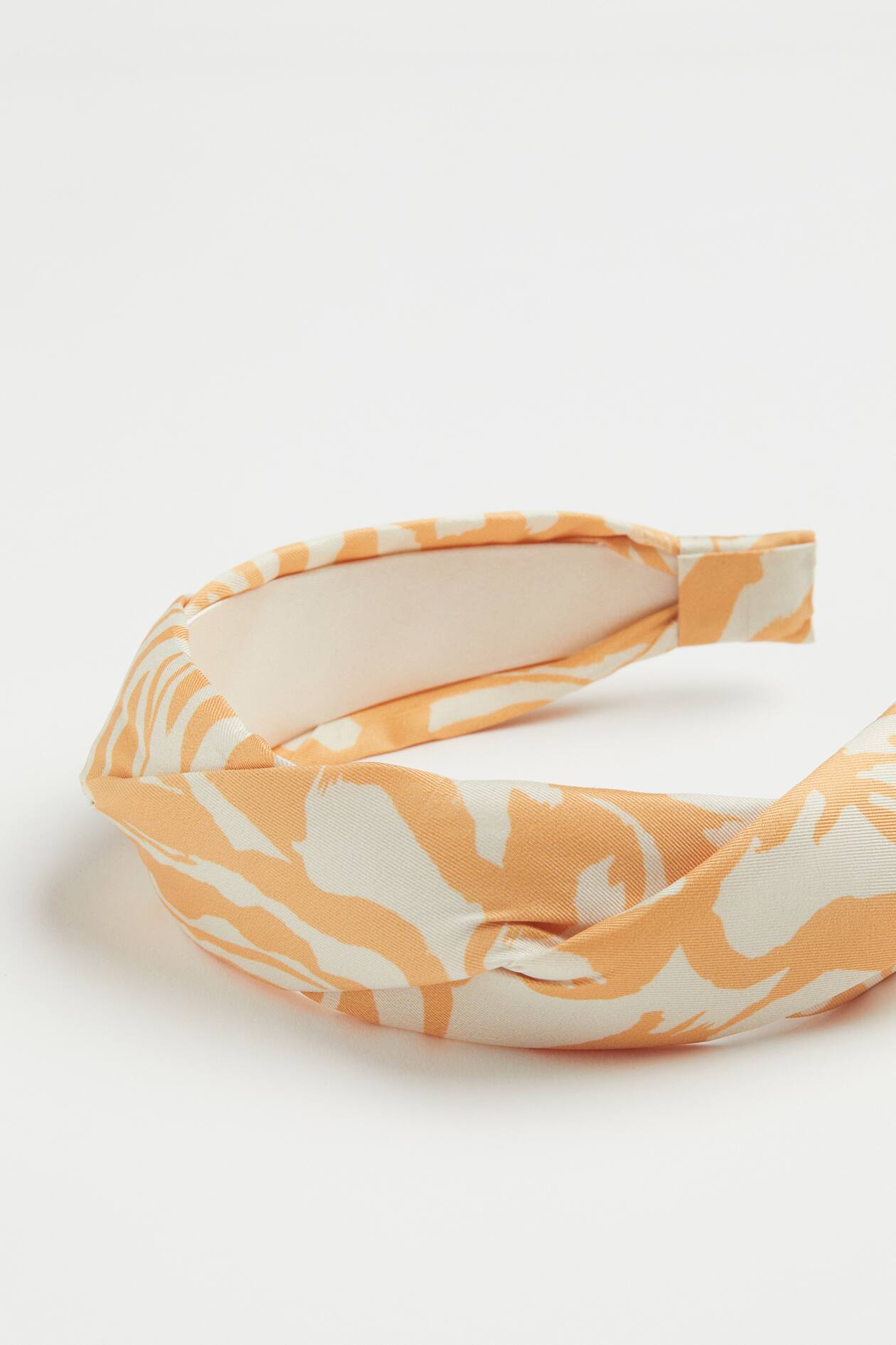 Wide fabric Alice band - Yellow/Patterned - Ladies | H&M GB